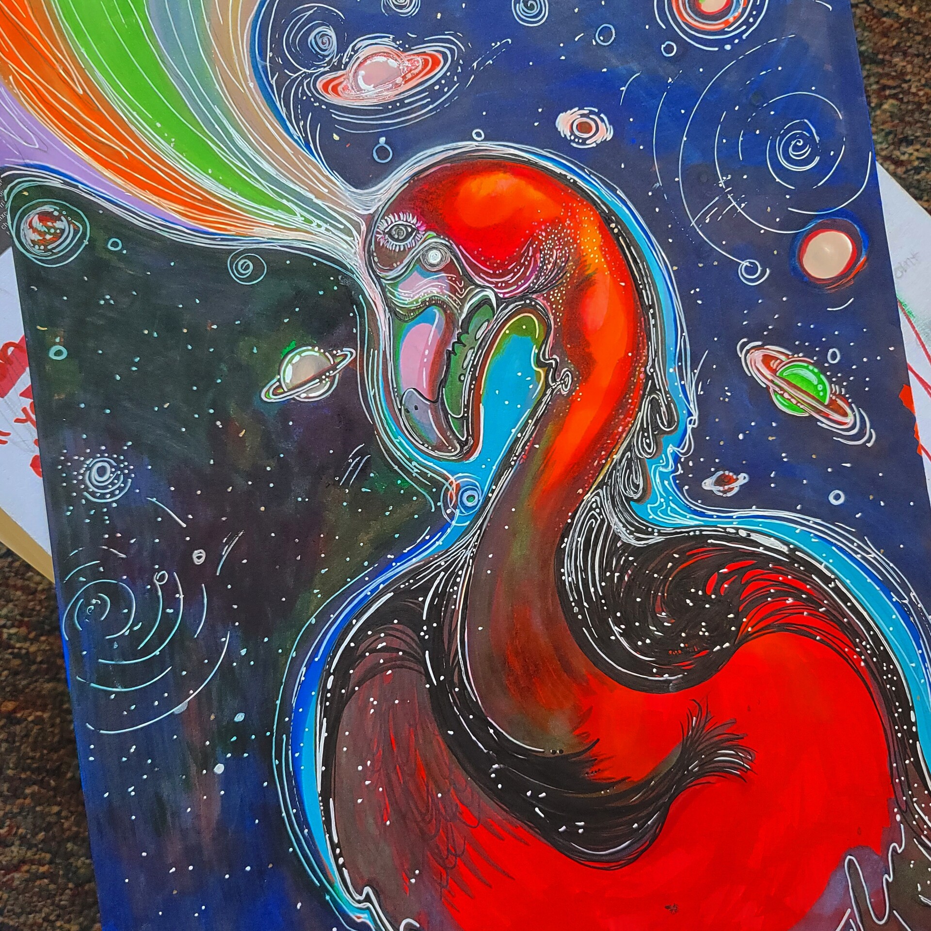 ArtStation - Flamingo in Space!