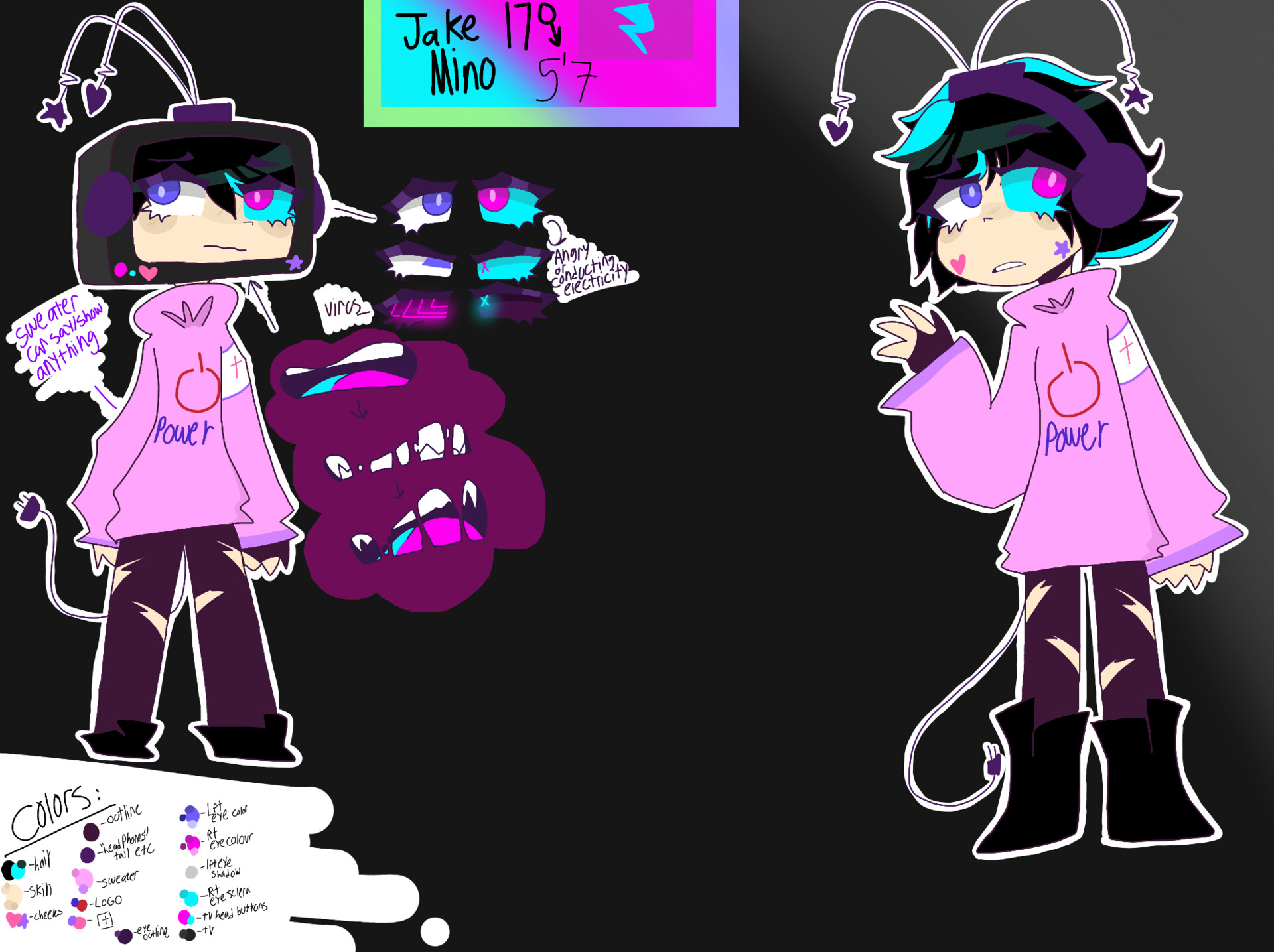 ArtStation - My other T.V head oc Jake