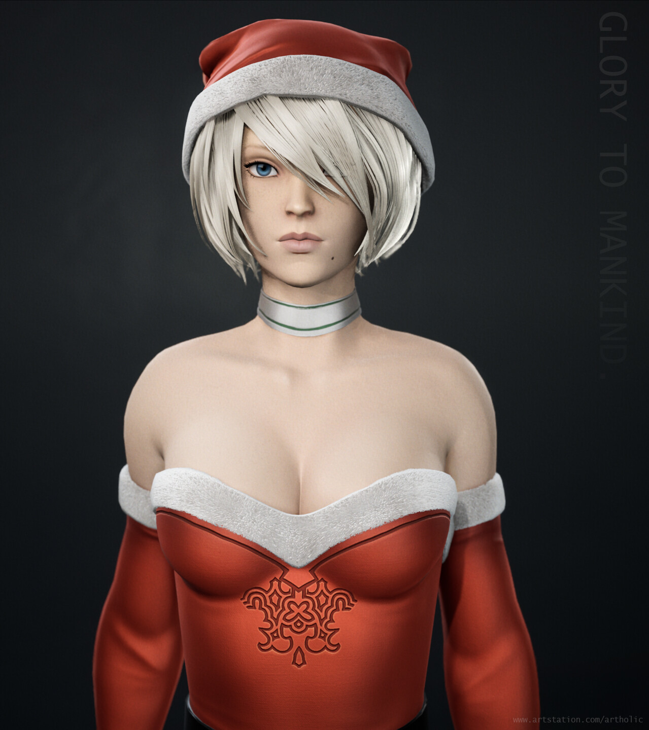 ArtStation - NieR: Automata: 2B - Christmas | Funart
