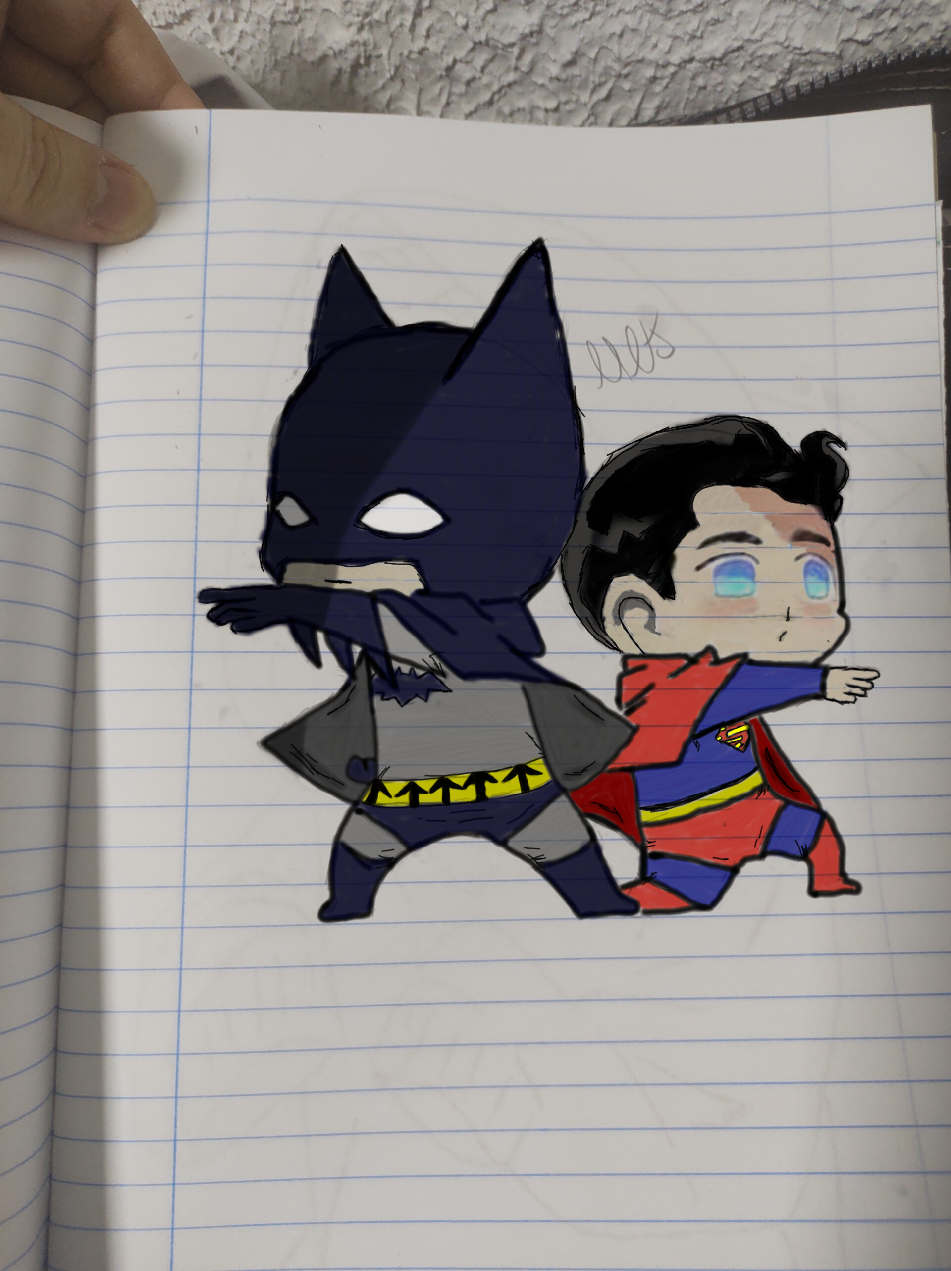 how to draw chibi batman vs superman