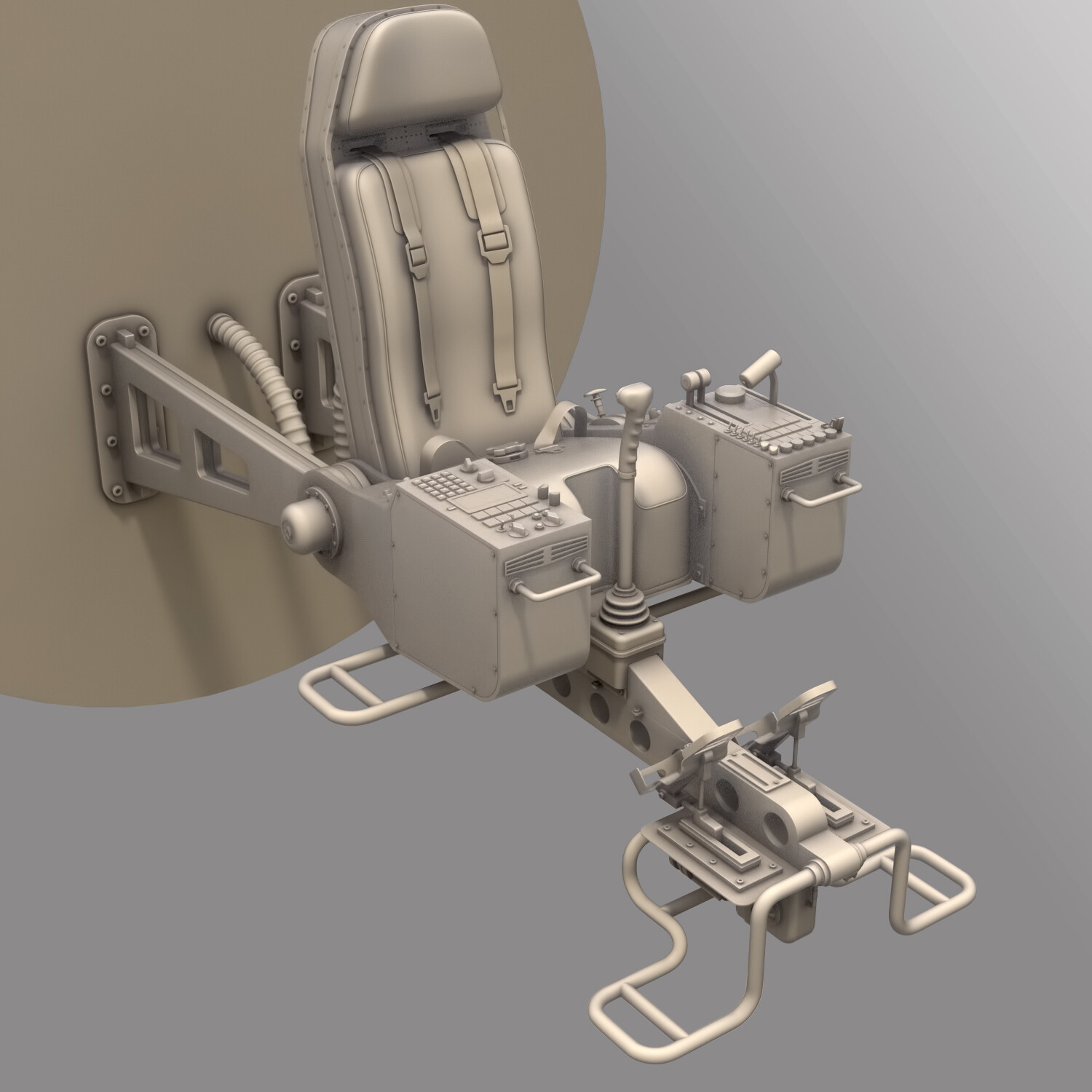 Dieselpunk alternative history artwork by SBD - Thunderbird 1 Cockpit ...