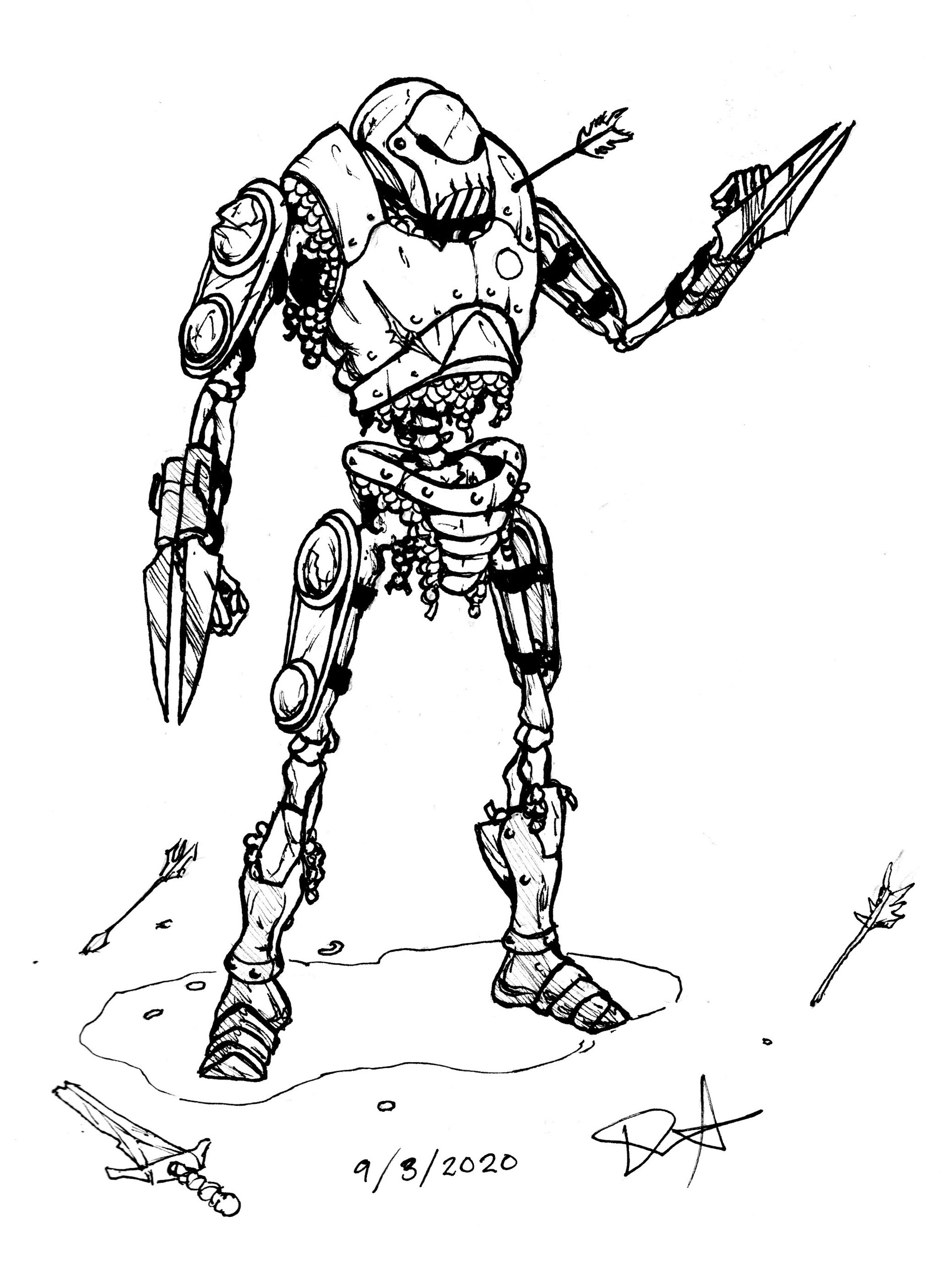 star wars super battle droid coloring page