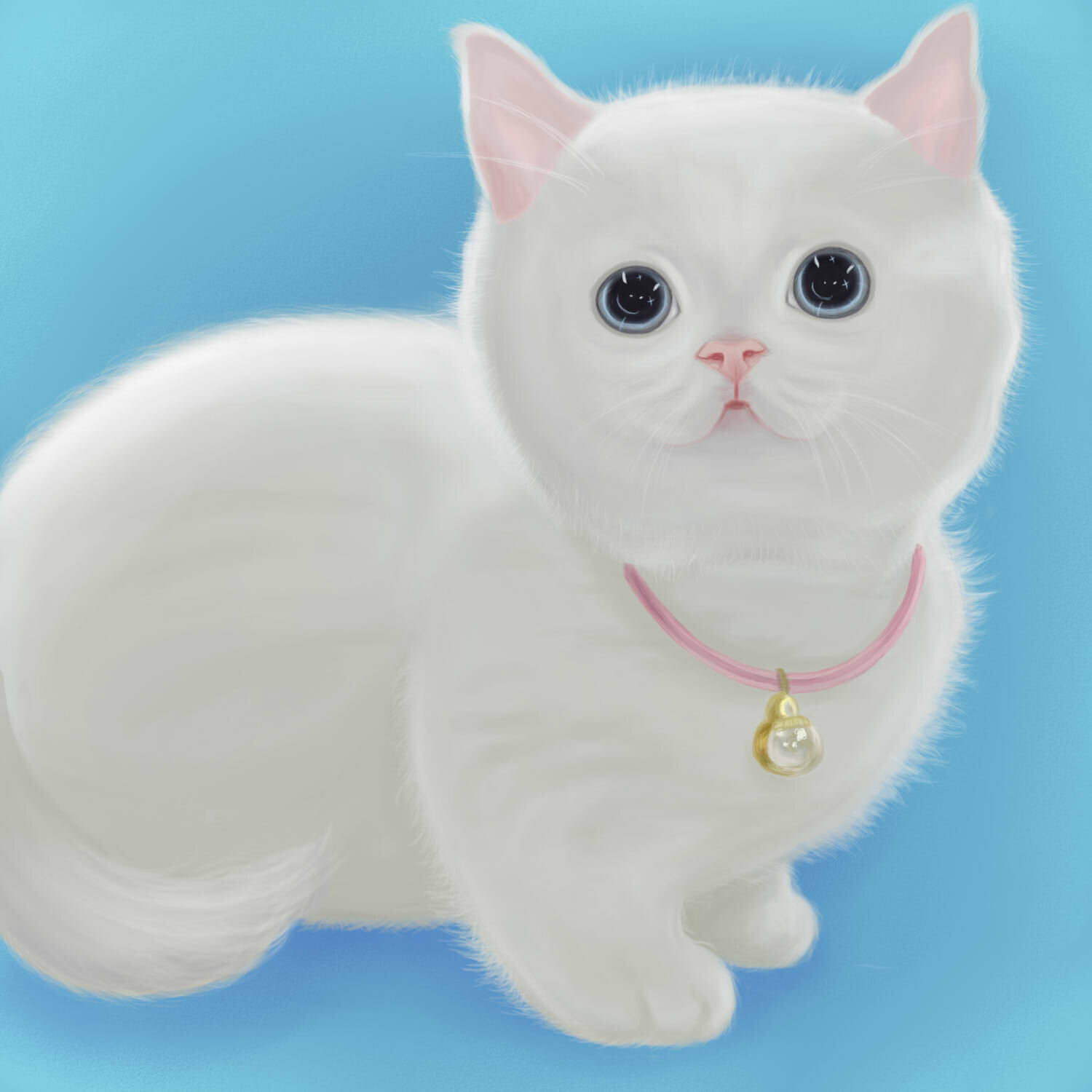 ArtStation - White Kitten Portrait