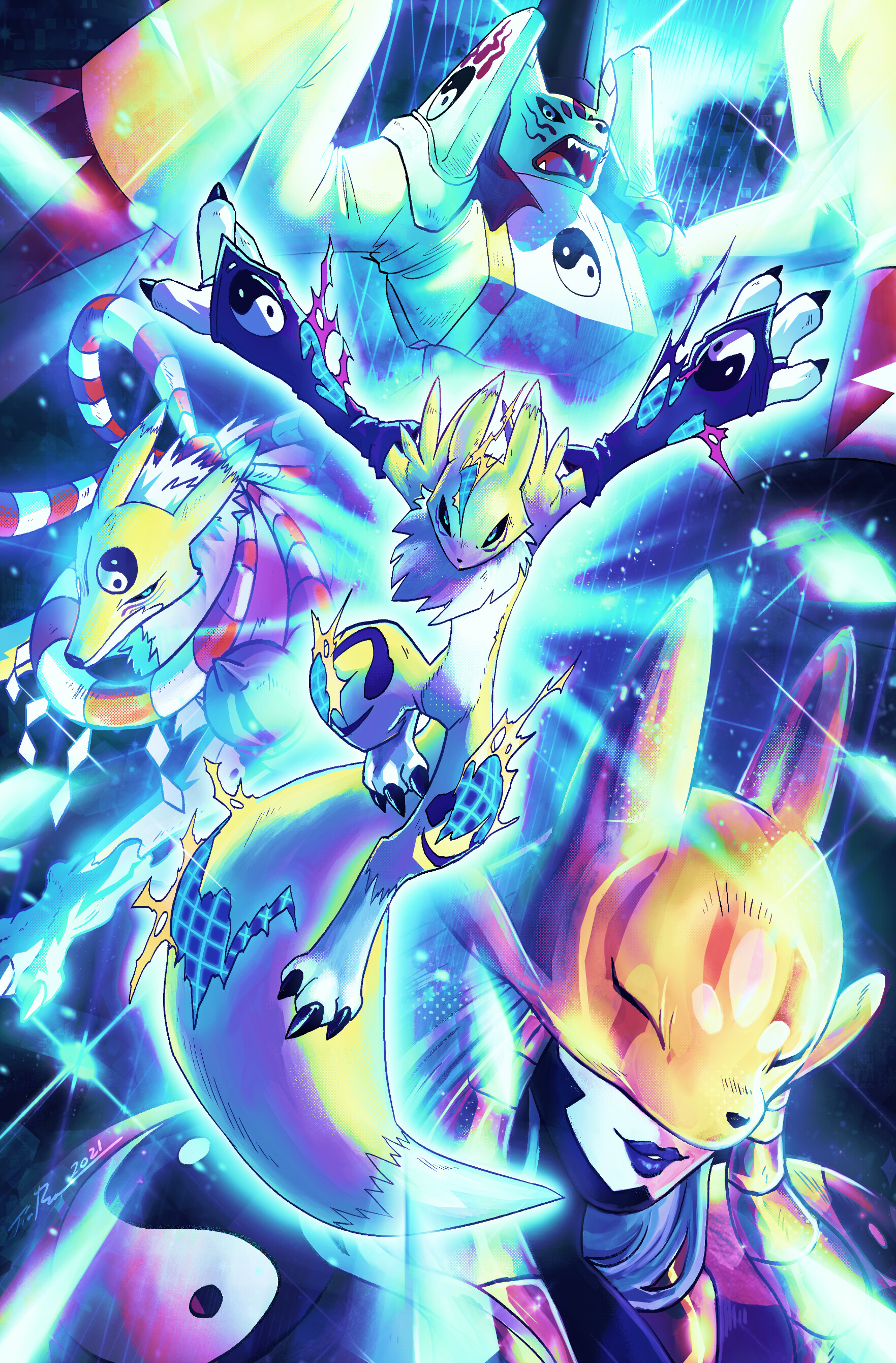 ArtStation - Renamon Digivolution