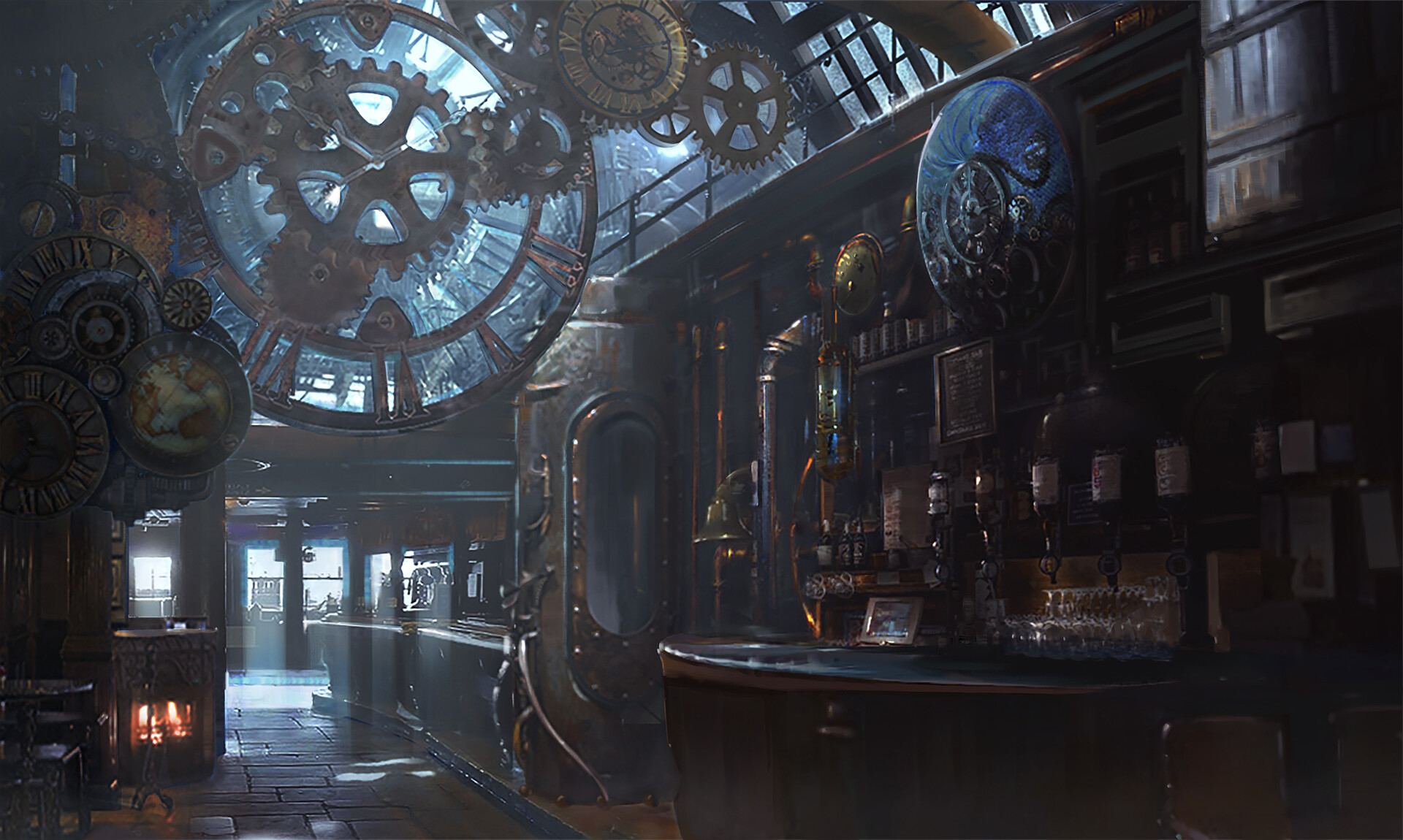 ArtStation - Steampunk bar