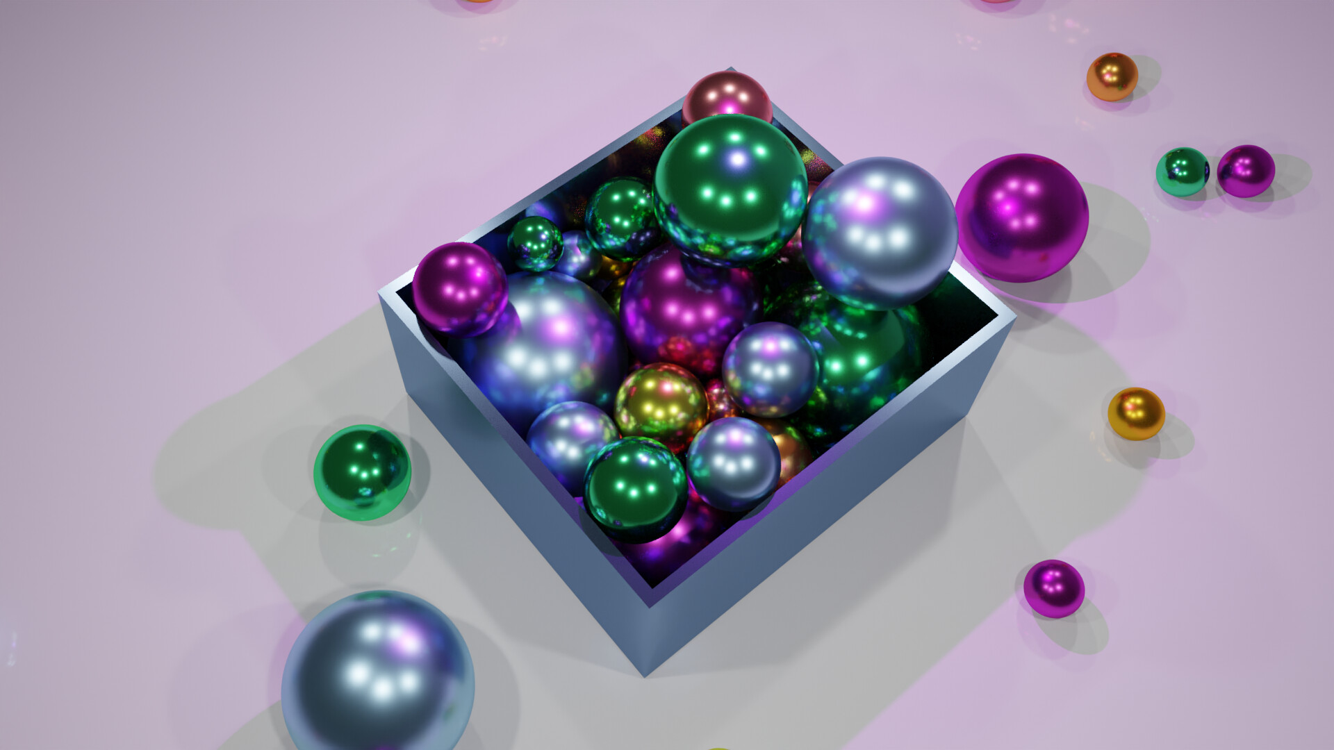 ArtStation - Colorful Balls in Box