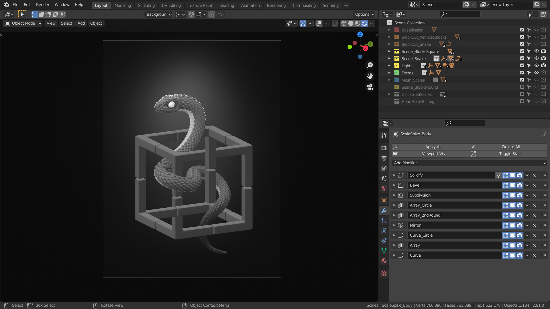 Matías Gárate - Impossible Figure with Dragon Snake