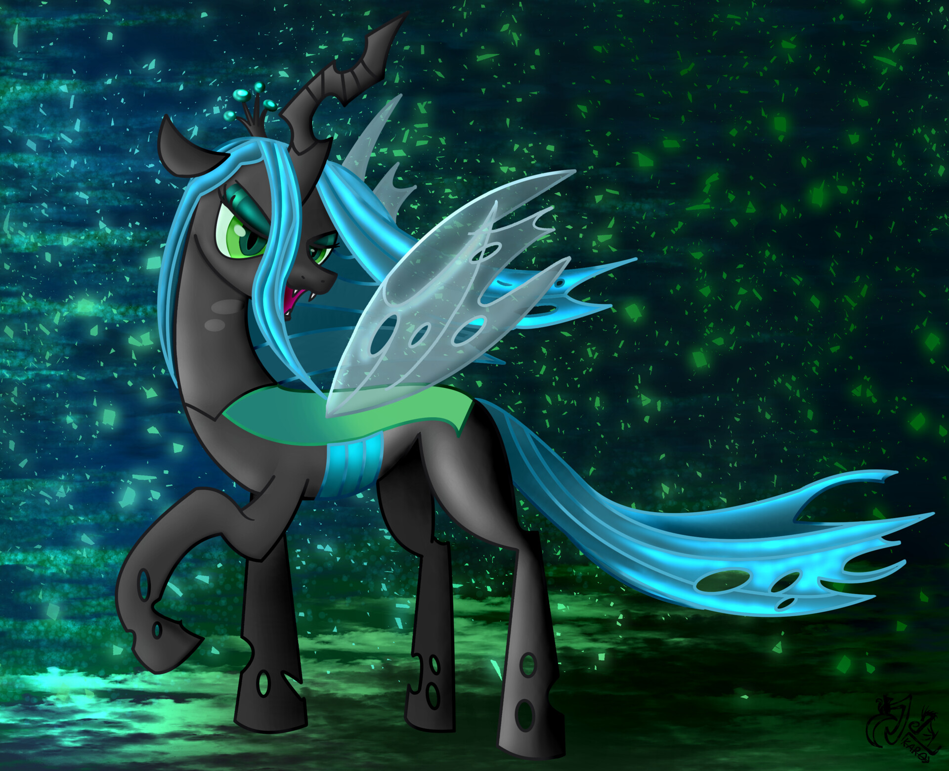 how to draw my little pony queen chrysalis