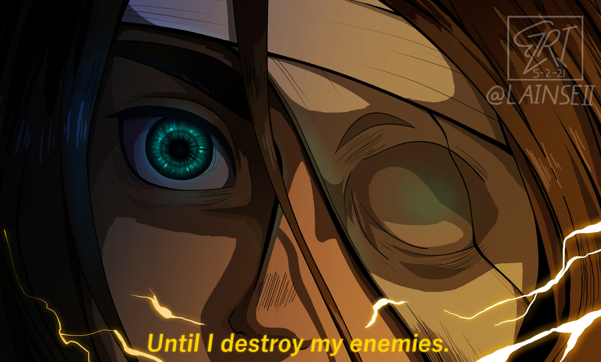 ArtStation - Eren Jaeger Season 4 Screencap Redraw