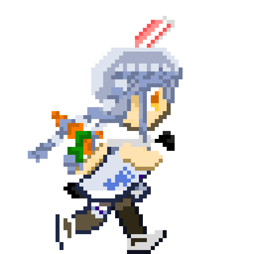 ArtStation - Usada Pekora Pixel Art Running Animation