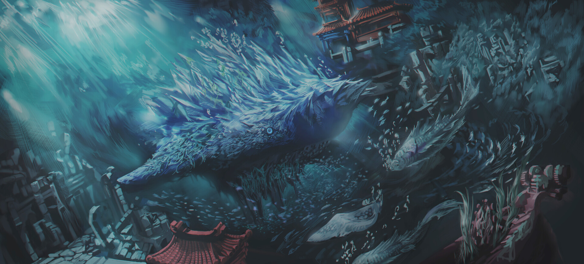 ArtStation - Whale sea