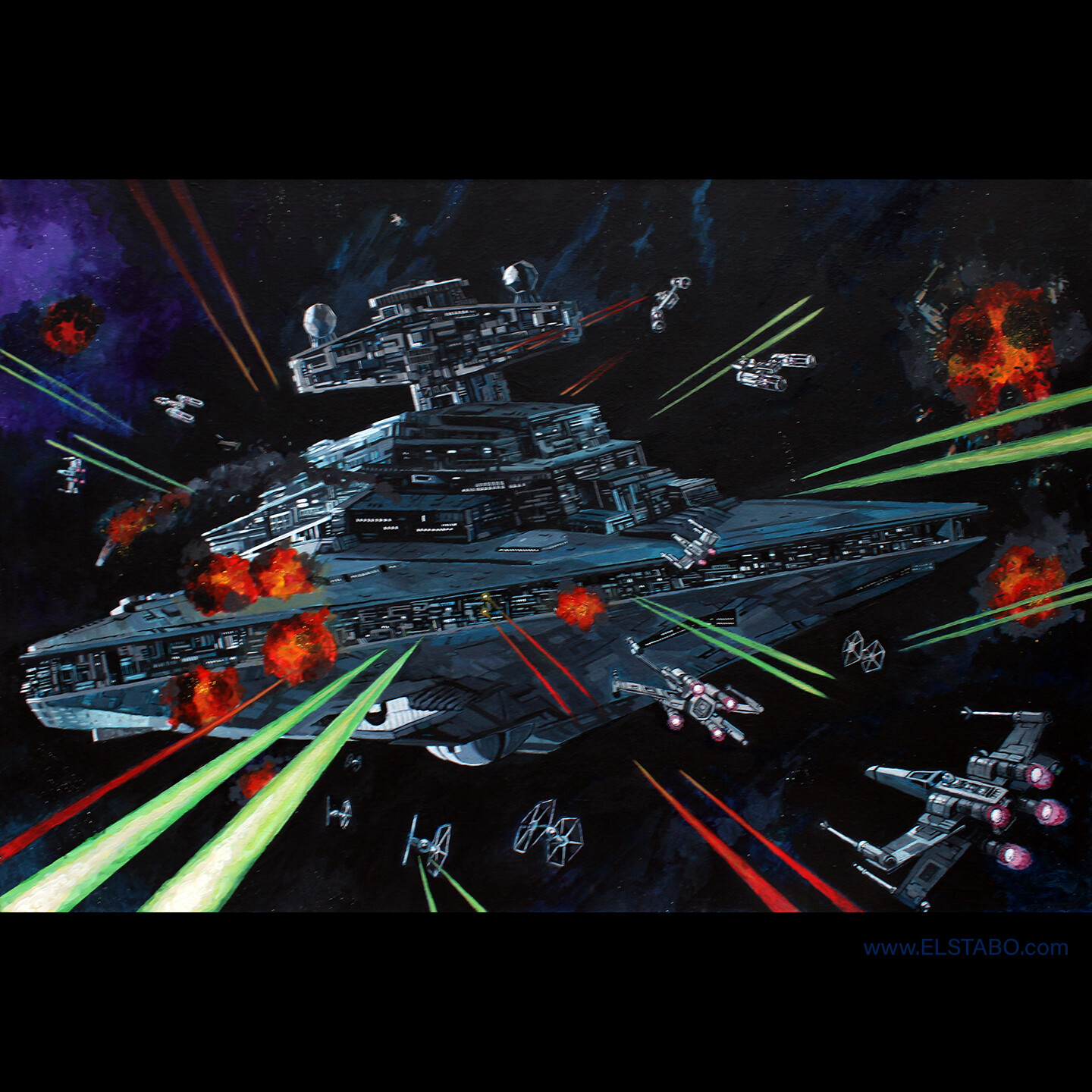 ArtStation - Star Destroyer Attacked