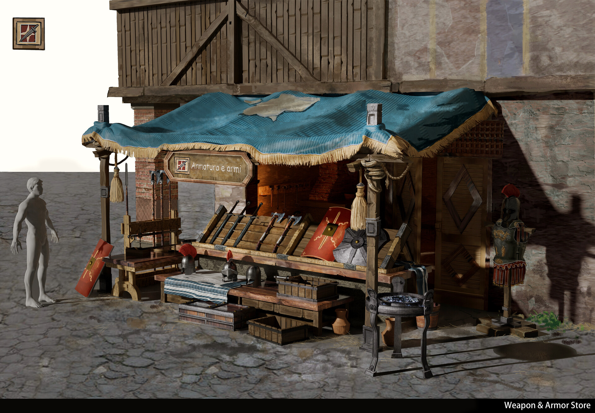 ArtStation - Ancienr tome_Weapon Armor store