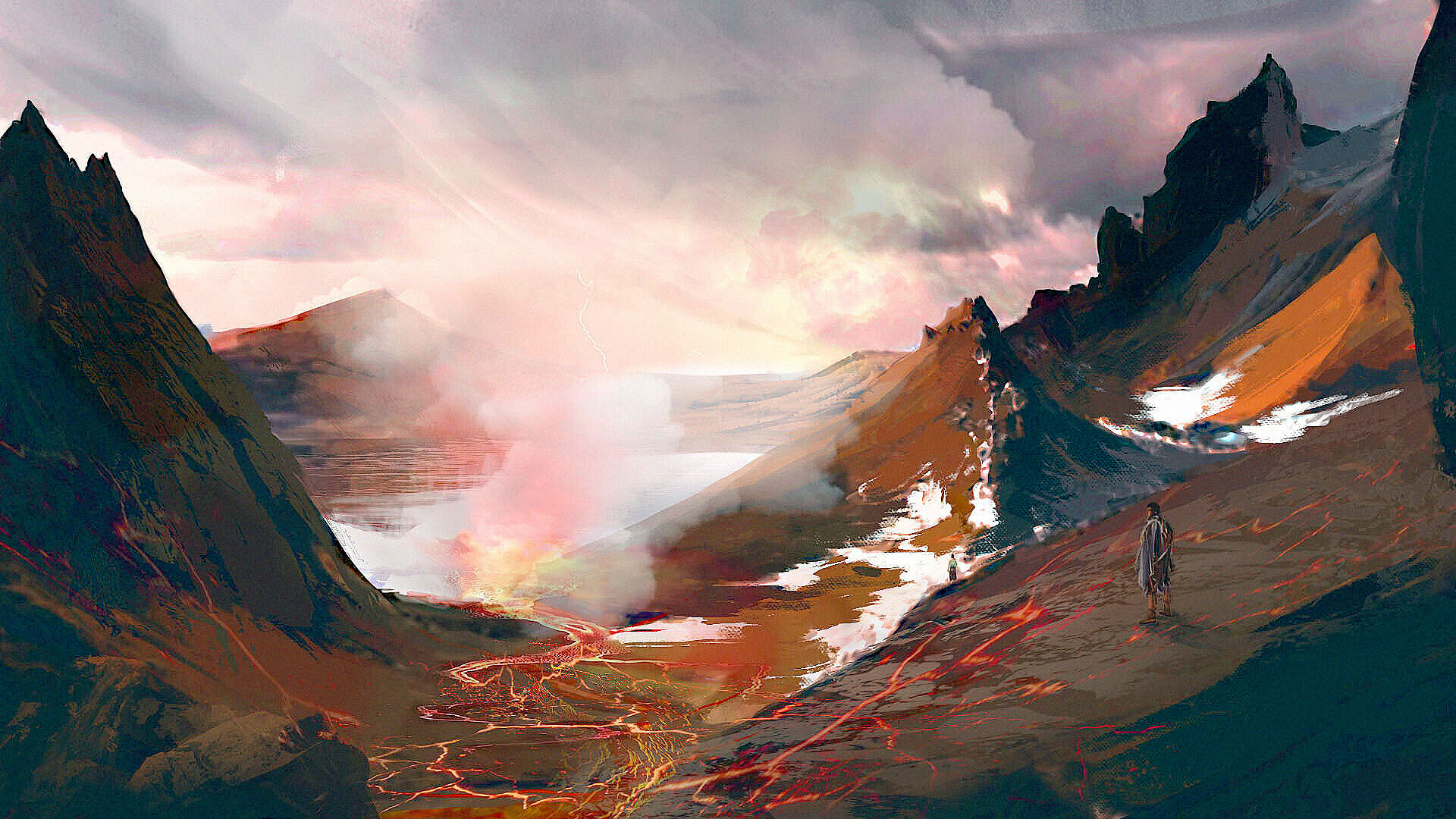 ArtStation - Magma Mountains, Megan Evetts