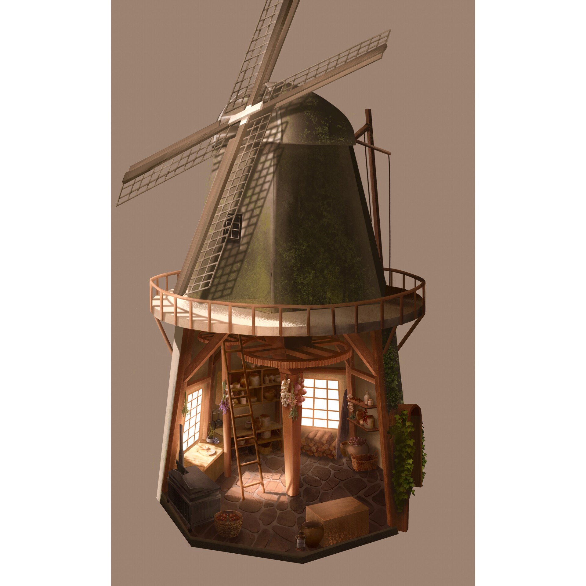 ArtStation - Windmill house design!