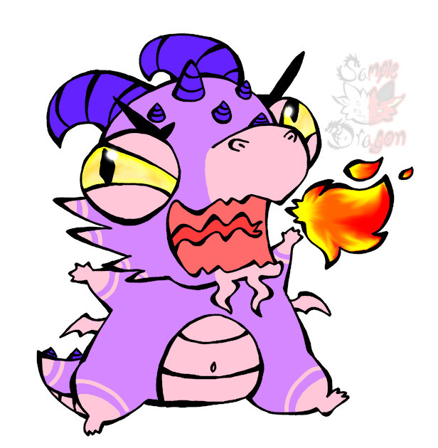 ArtStation - Angry Derp Dragon Coloring Page Free2Use