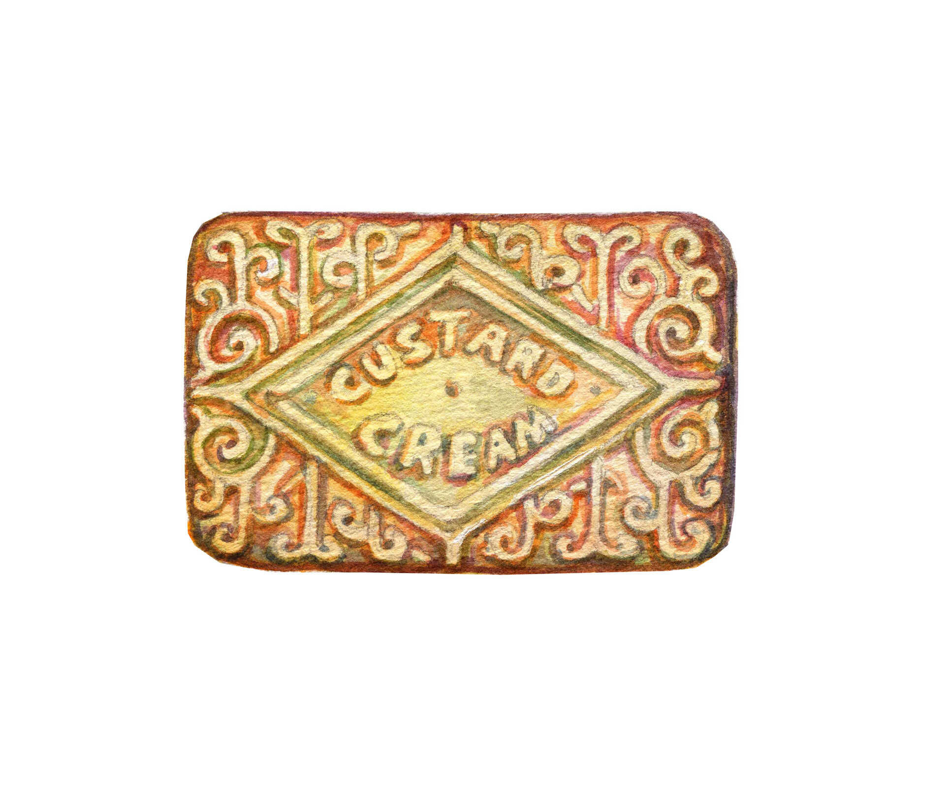 ArtStation - A coockie watercolor illustration