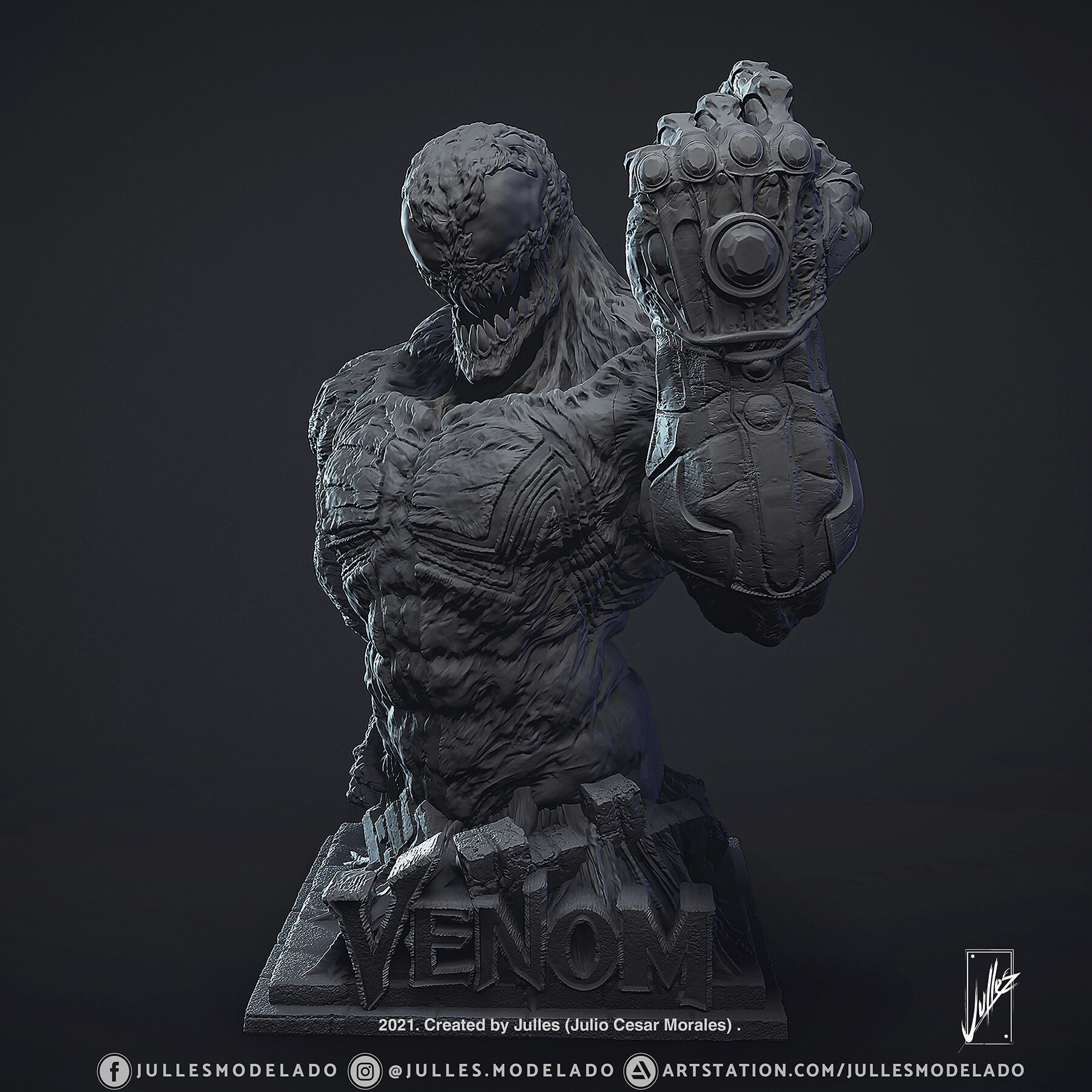 Julles Modelado - Venom Gauntlet Variant for 3D Print