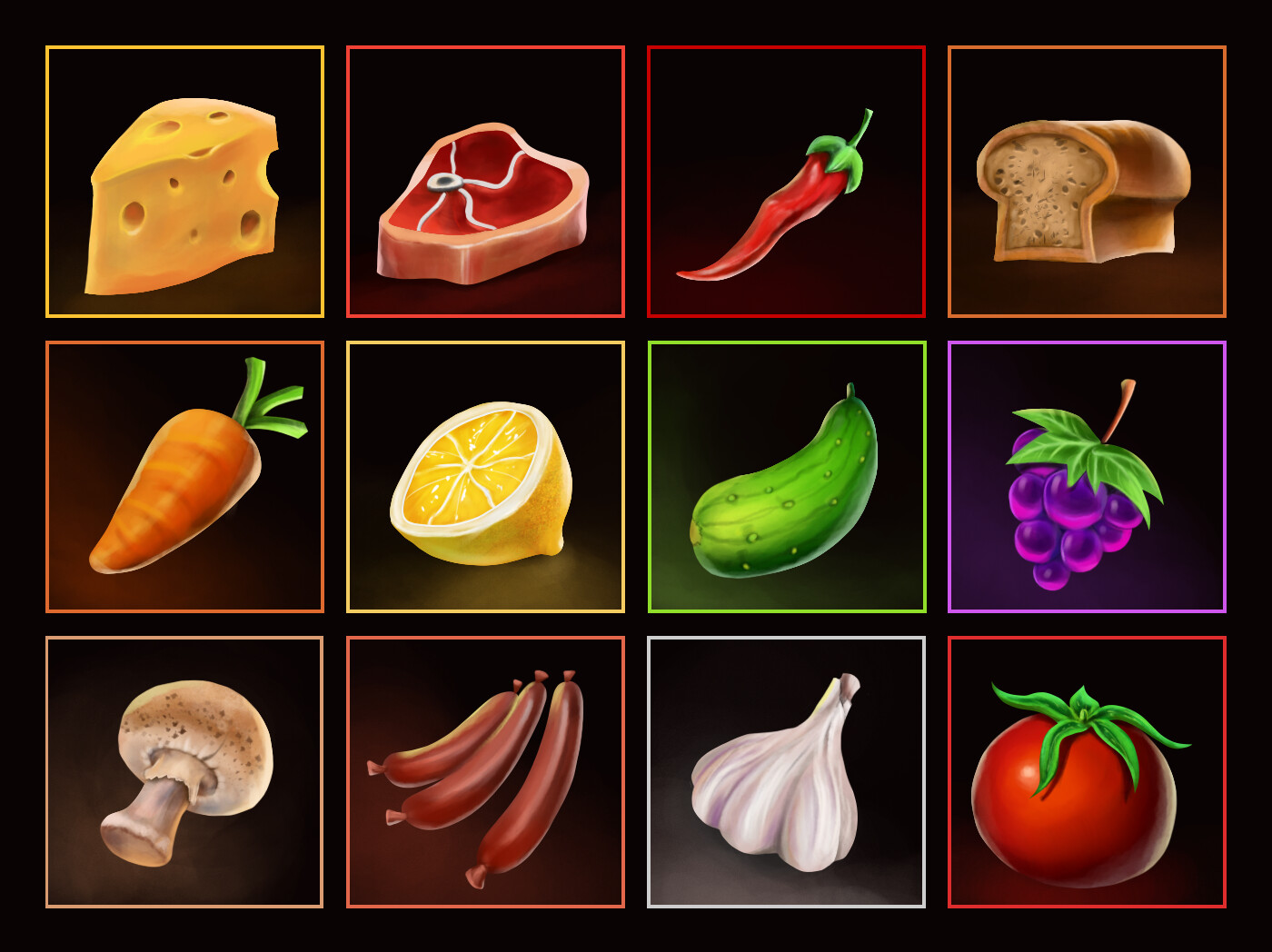 ArtStation - Food icons