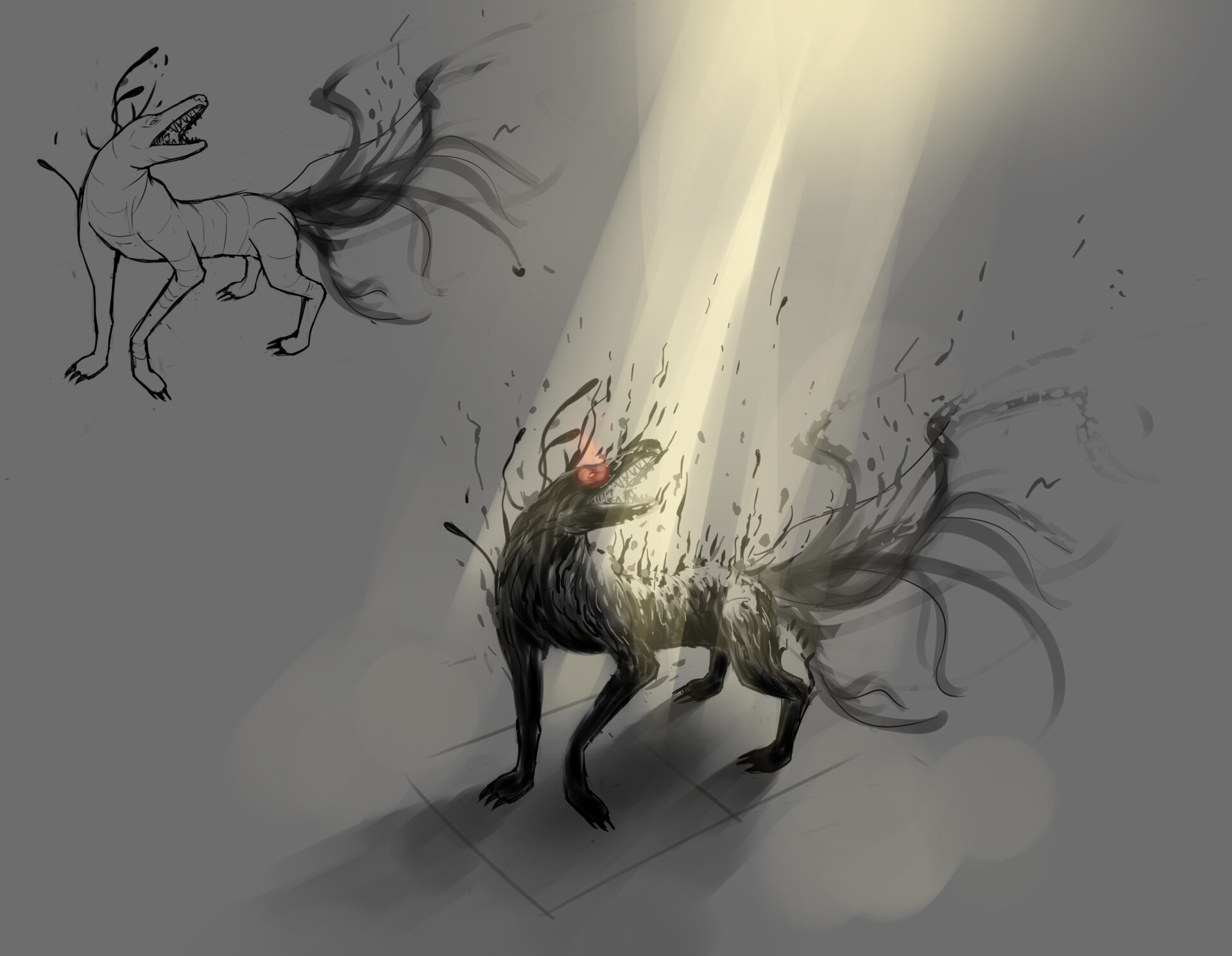 how to draw shadow creatures