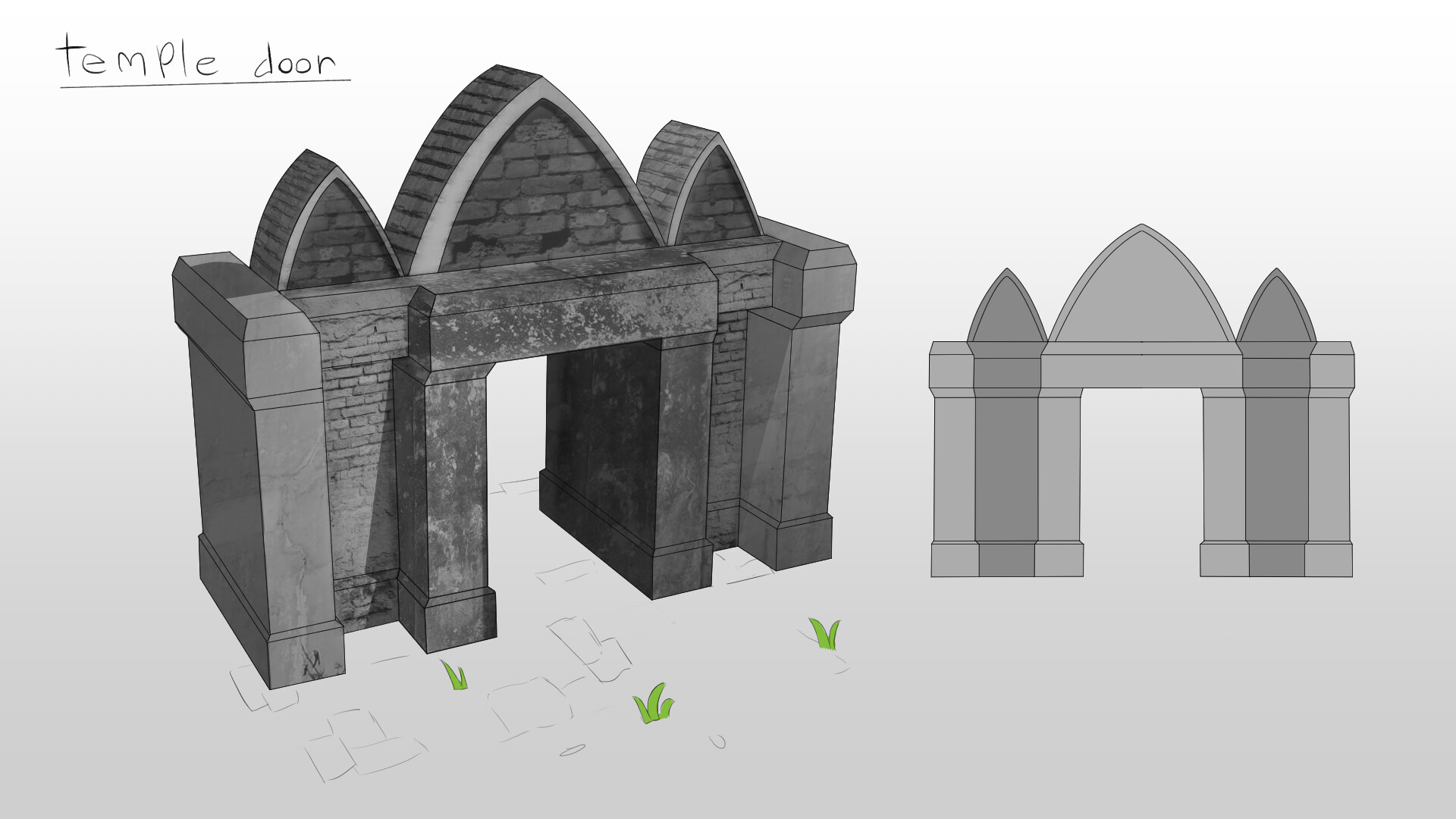 ArtStation - Thai Temple Entrance Concept design