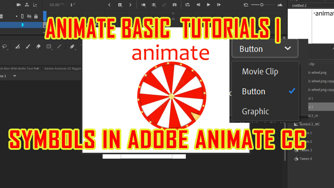 cgartistallrounder - Symbols in Adobe Animate CC | movie clip | button ...
