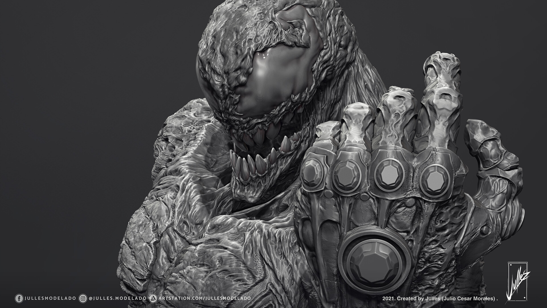 Julles Modelado - Venom Gauntlet Variant for 3D Print