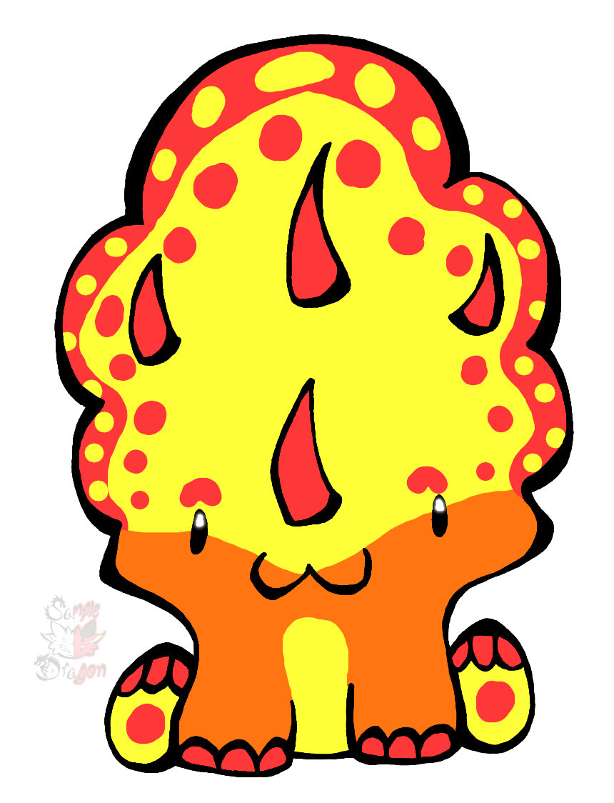 ArtStation - Triceratops Chibi Coloring Page Free2Use