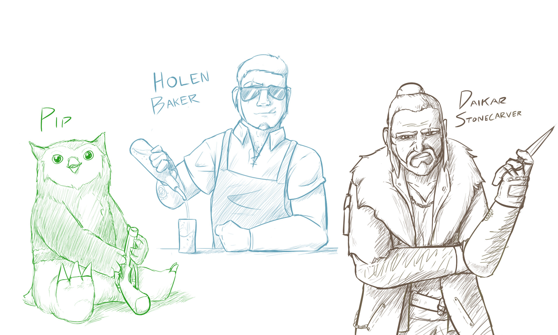 Rachel Howard - The Great Haldir Sketchdump Pt 3