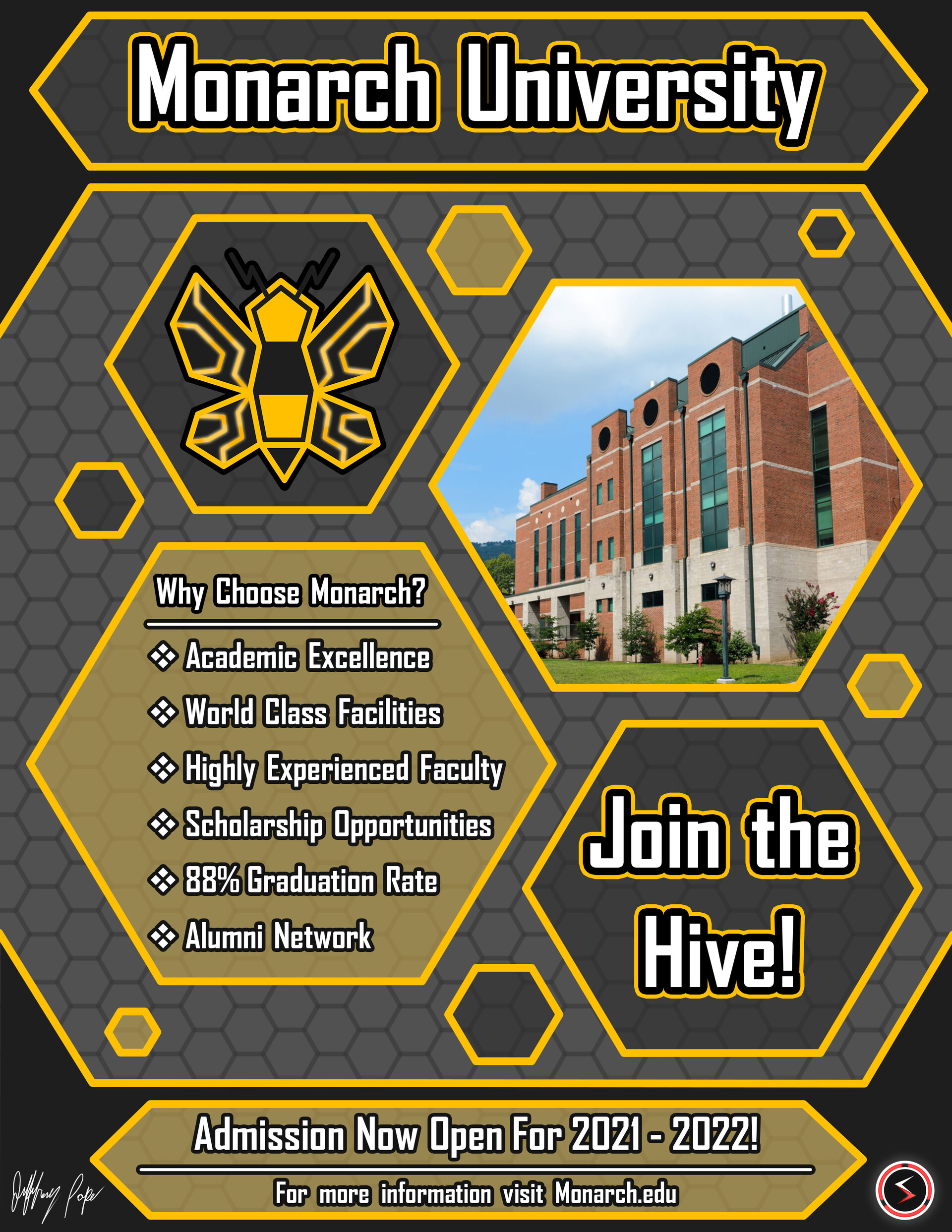 ArtStation - Monarch University Flyer