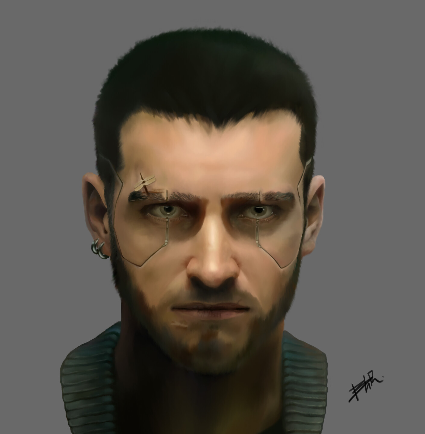 ArtStation - Cyberpunk 2077 ilustration practice