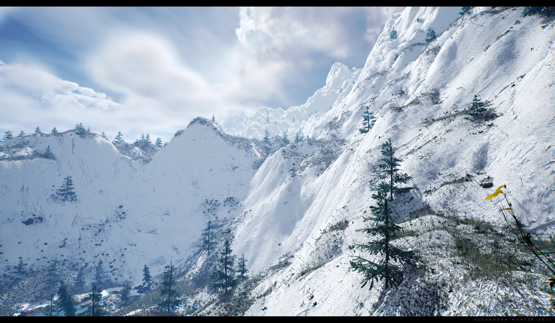 ArtStation - Mountain, snow and river / Unreal Engine 4