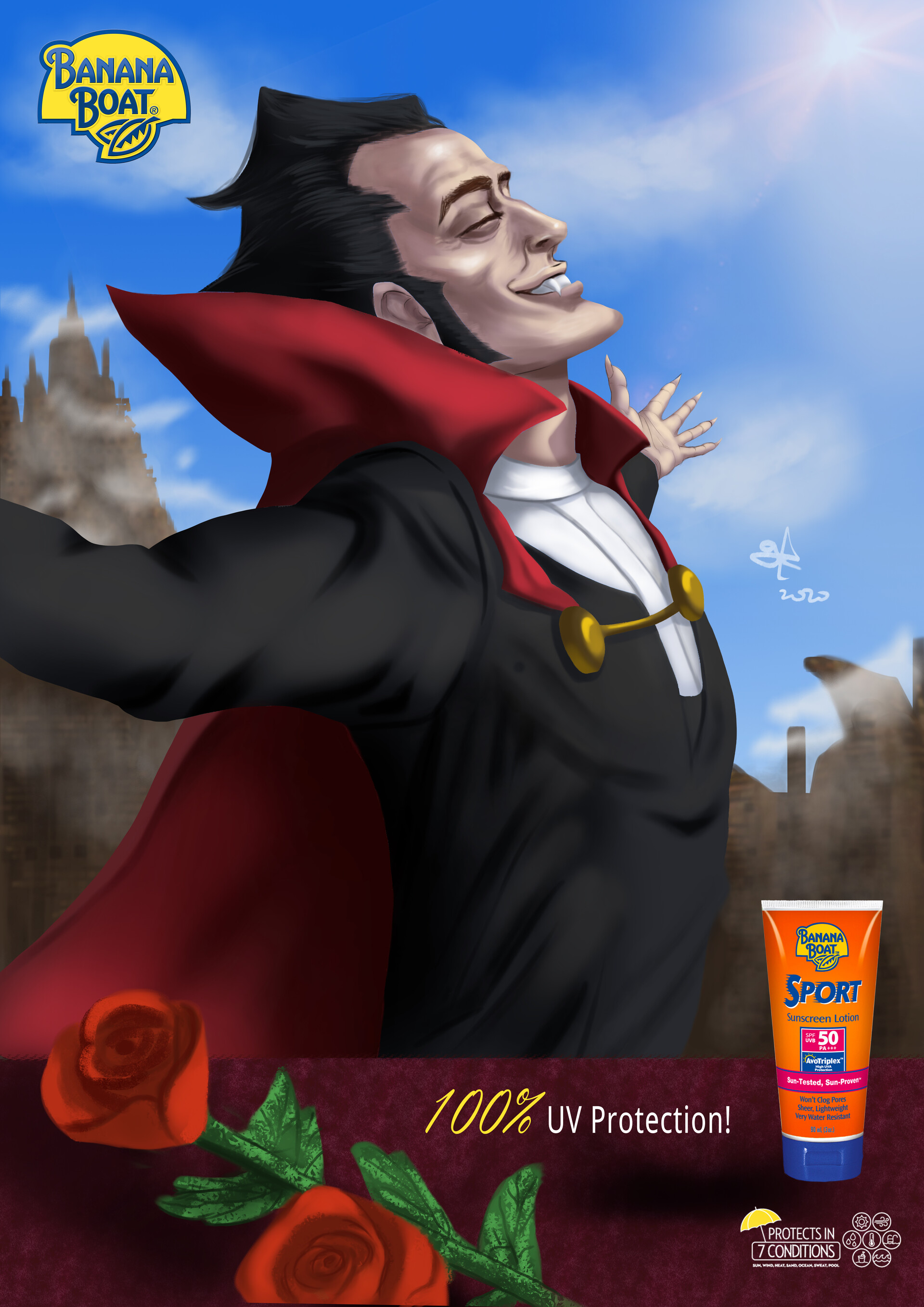 Gladys Teo - Dracula Sunscreen Advertisement
