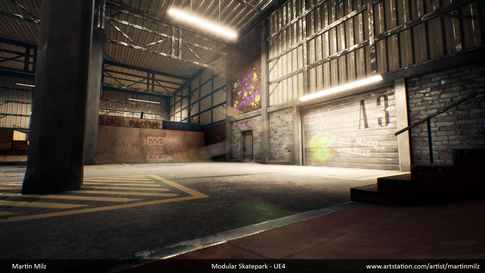 Martin Milz - Modular Skatepark - UE4