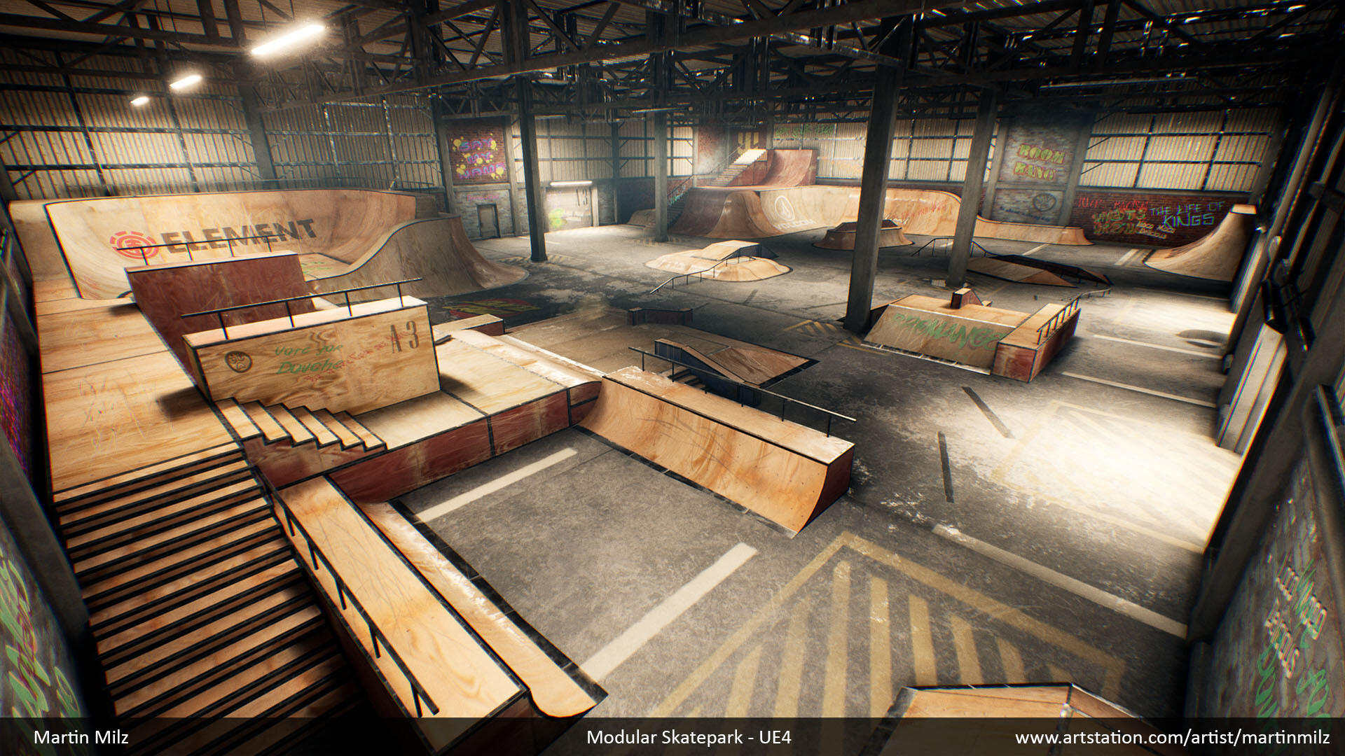 Martin Milz - Modular Skatepark - UE4