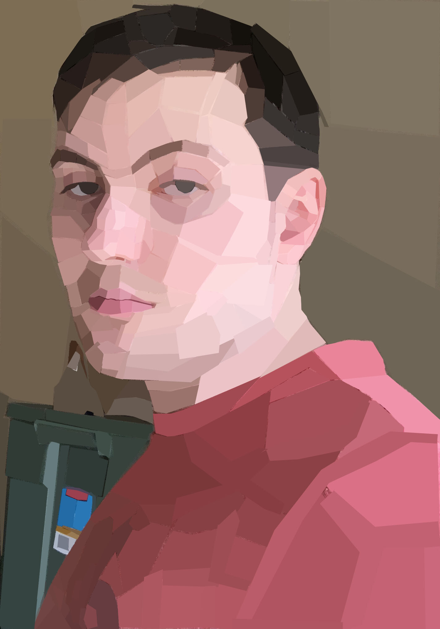 ArtStation - low poly potrait
