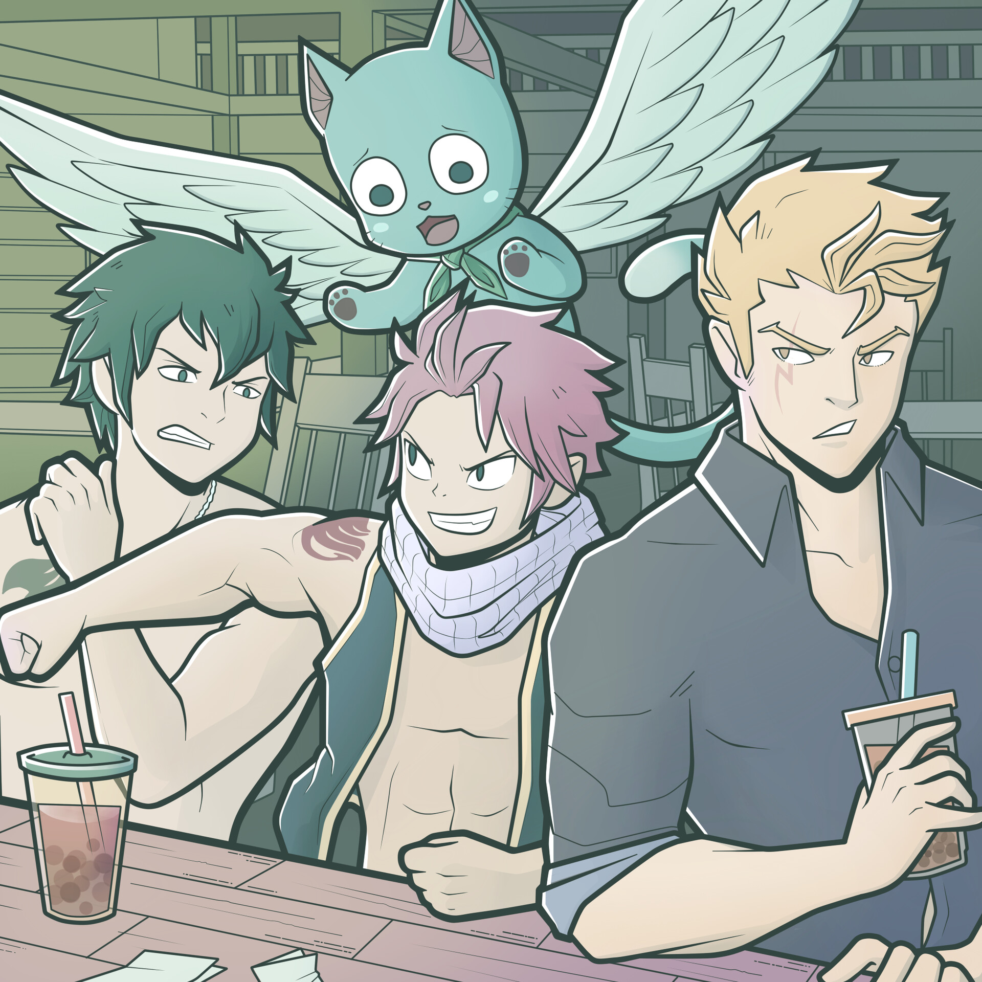 ArtStation - My FT Boys Enjoying Boba