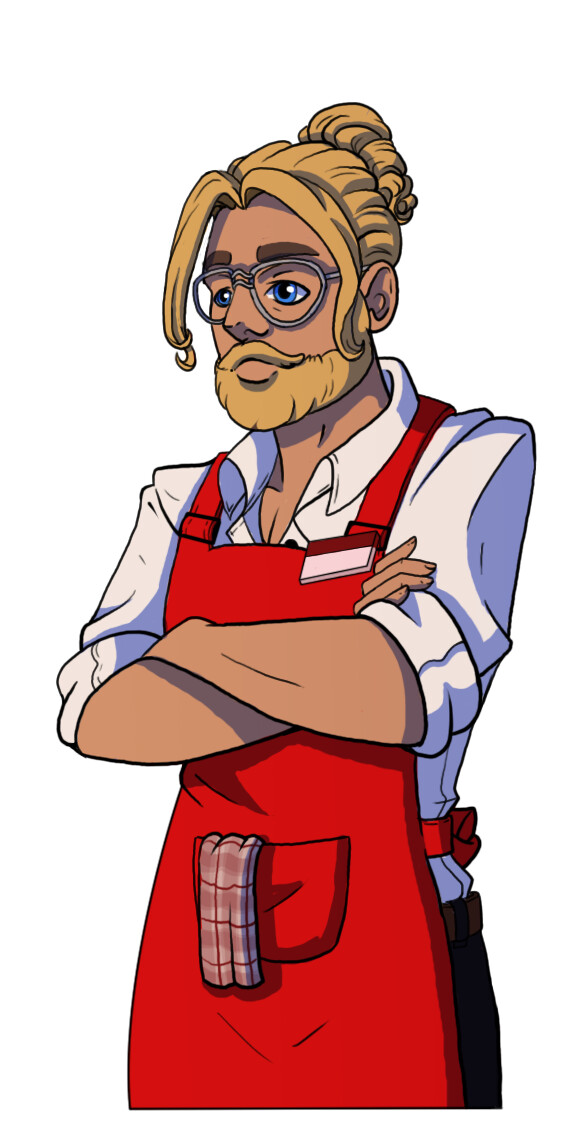 ArtStation - Character Portraits: Coffee Shop Manager (COMMISSION)