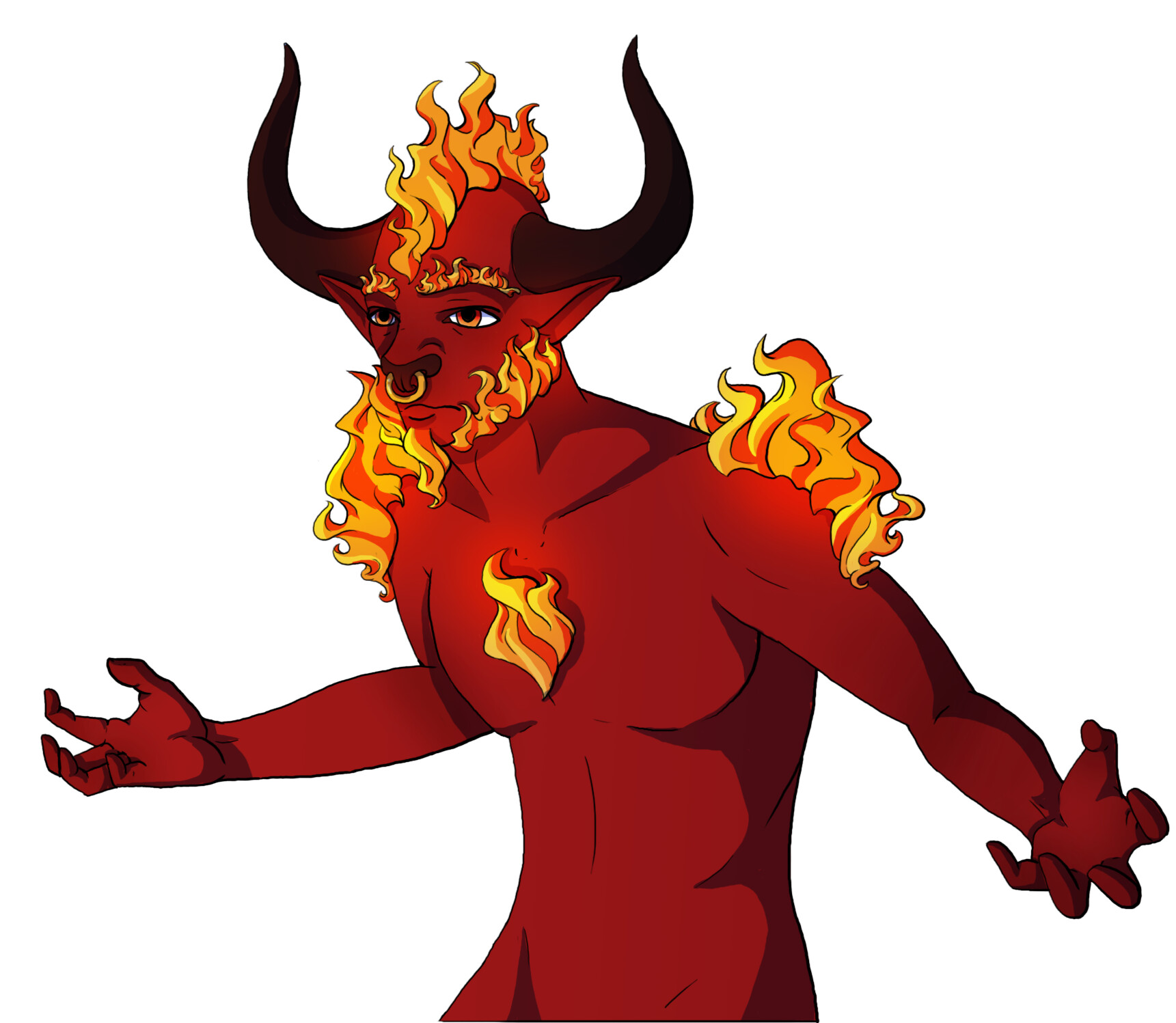 ArtStation - Character Portraits: Ifrit Demon (COMMISSION)