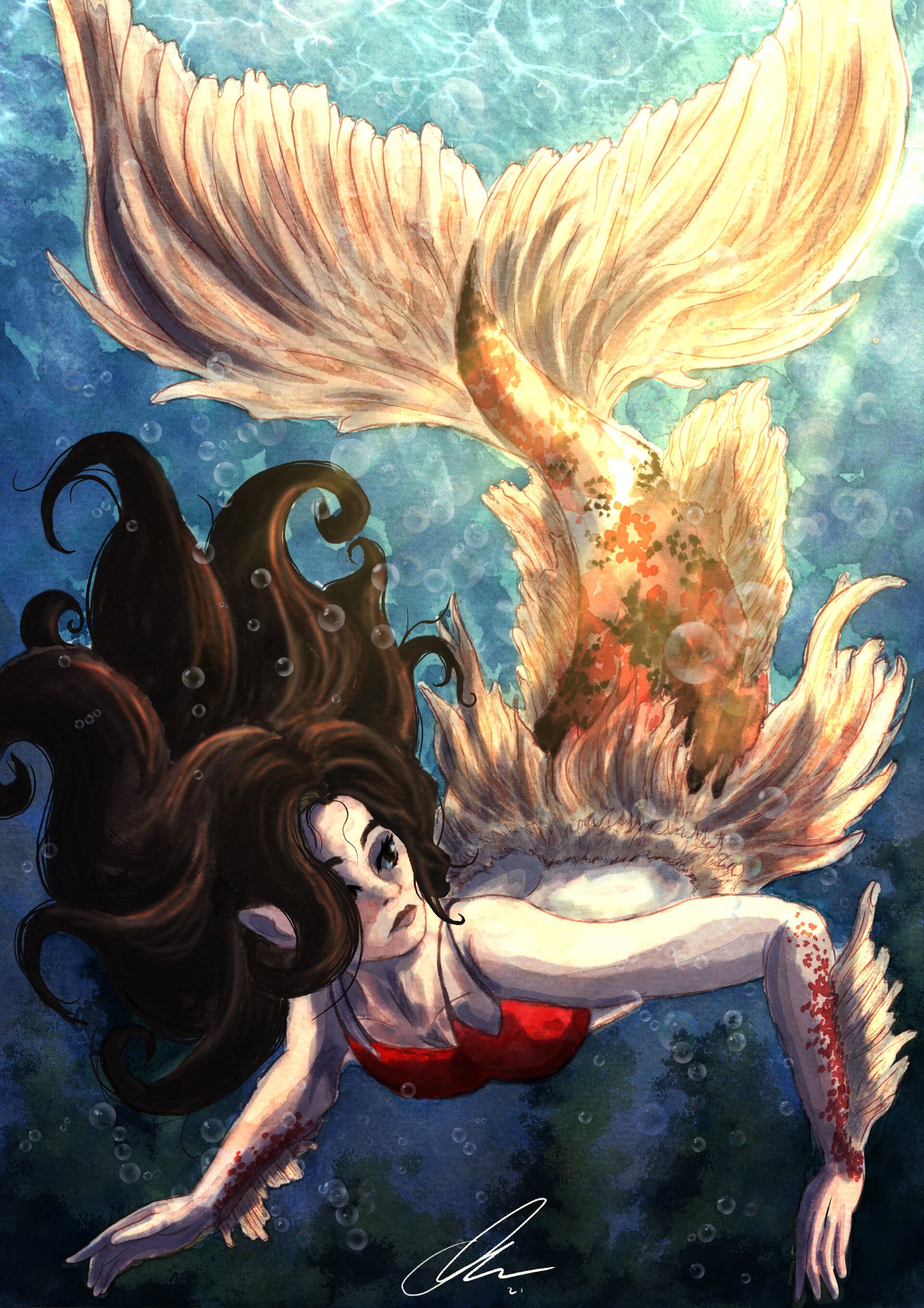 ArtStation - Koi Pond Mermaid