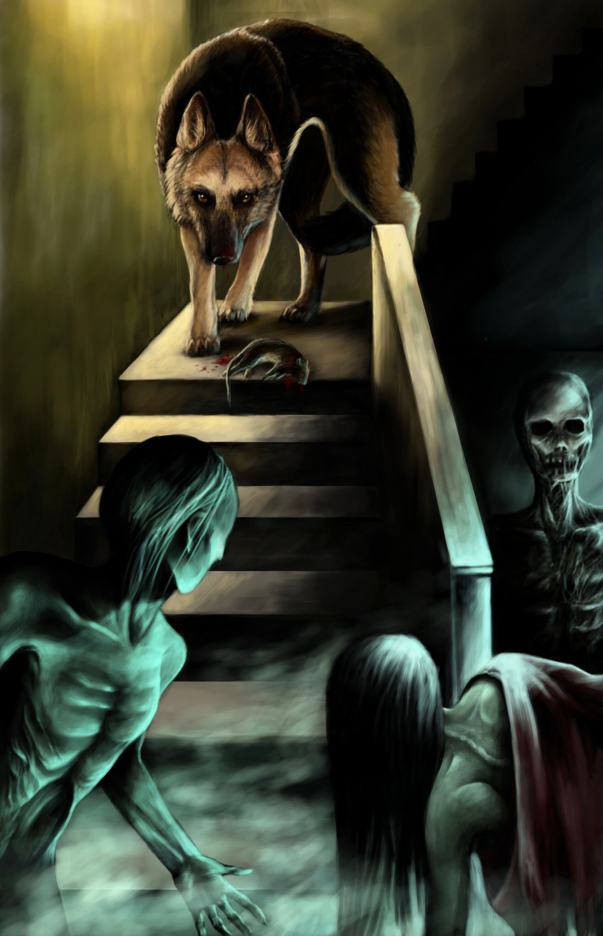 ArtStation - Dog vs zombie