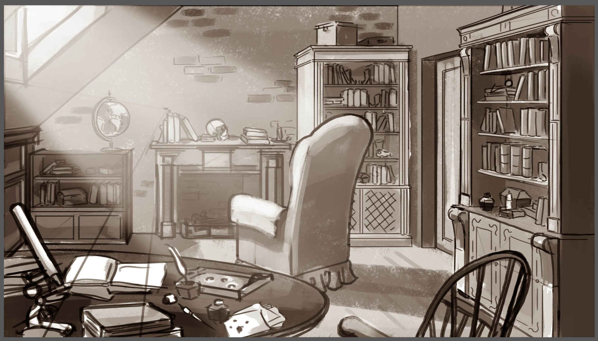 ArtStation - Uncle Andrew's Study