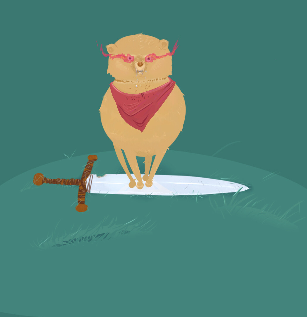 ArtStation - Dog and sword