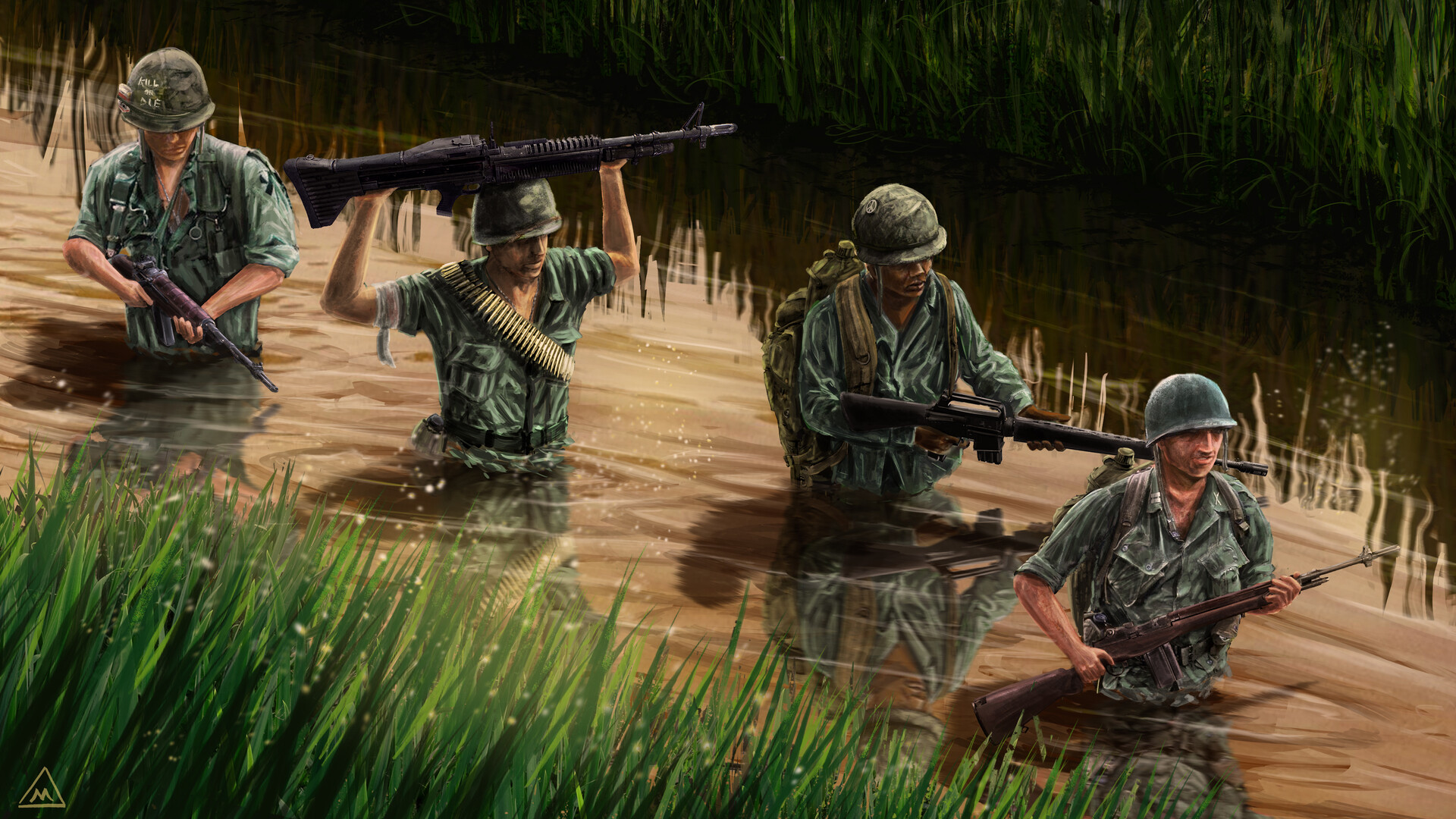 ArtStation - Vietnam War : Canals as paths