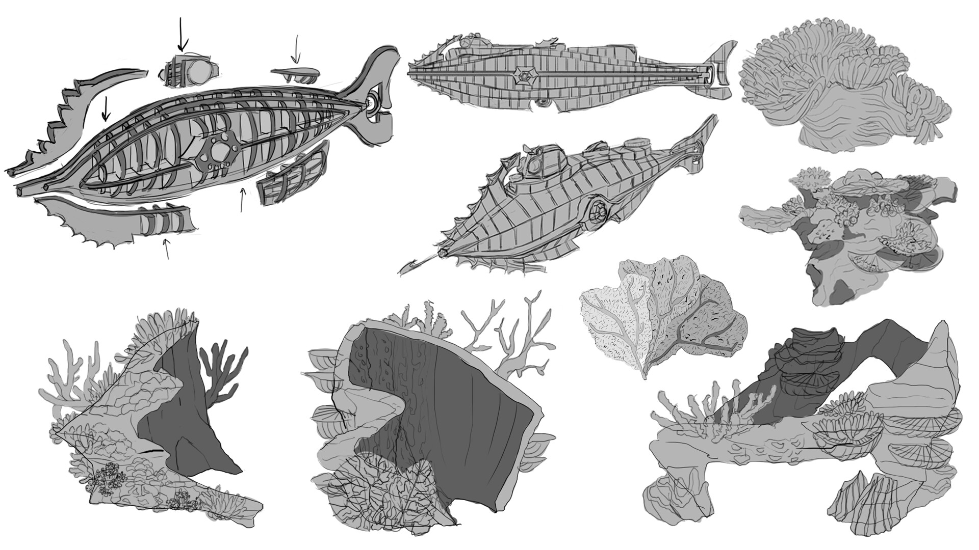 ArtStation - Nautical Automata Concept Thumbnails - Round 2