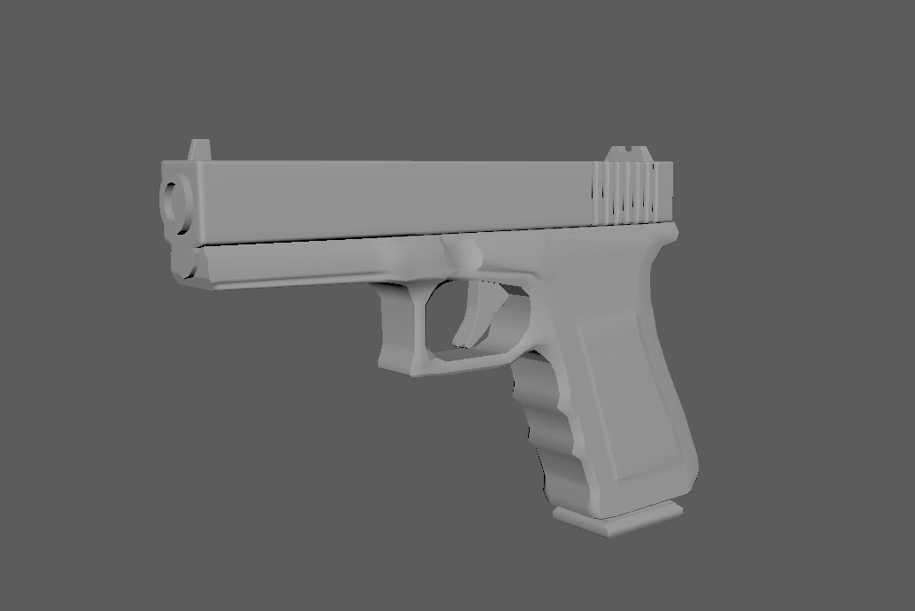 ArtStation - Modeled Pistol