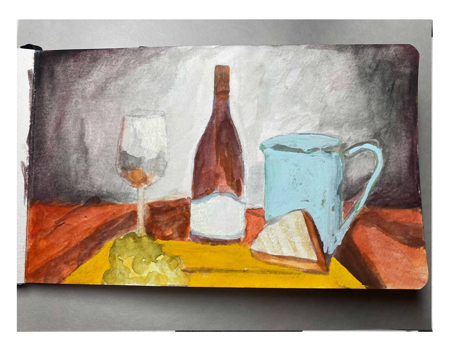 ArtStation - Still life in gouache- sketchbook