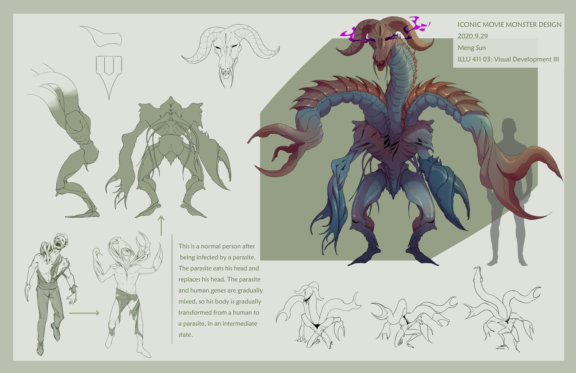 ArtStation - college work-monster design-2020.8