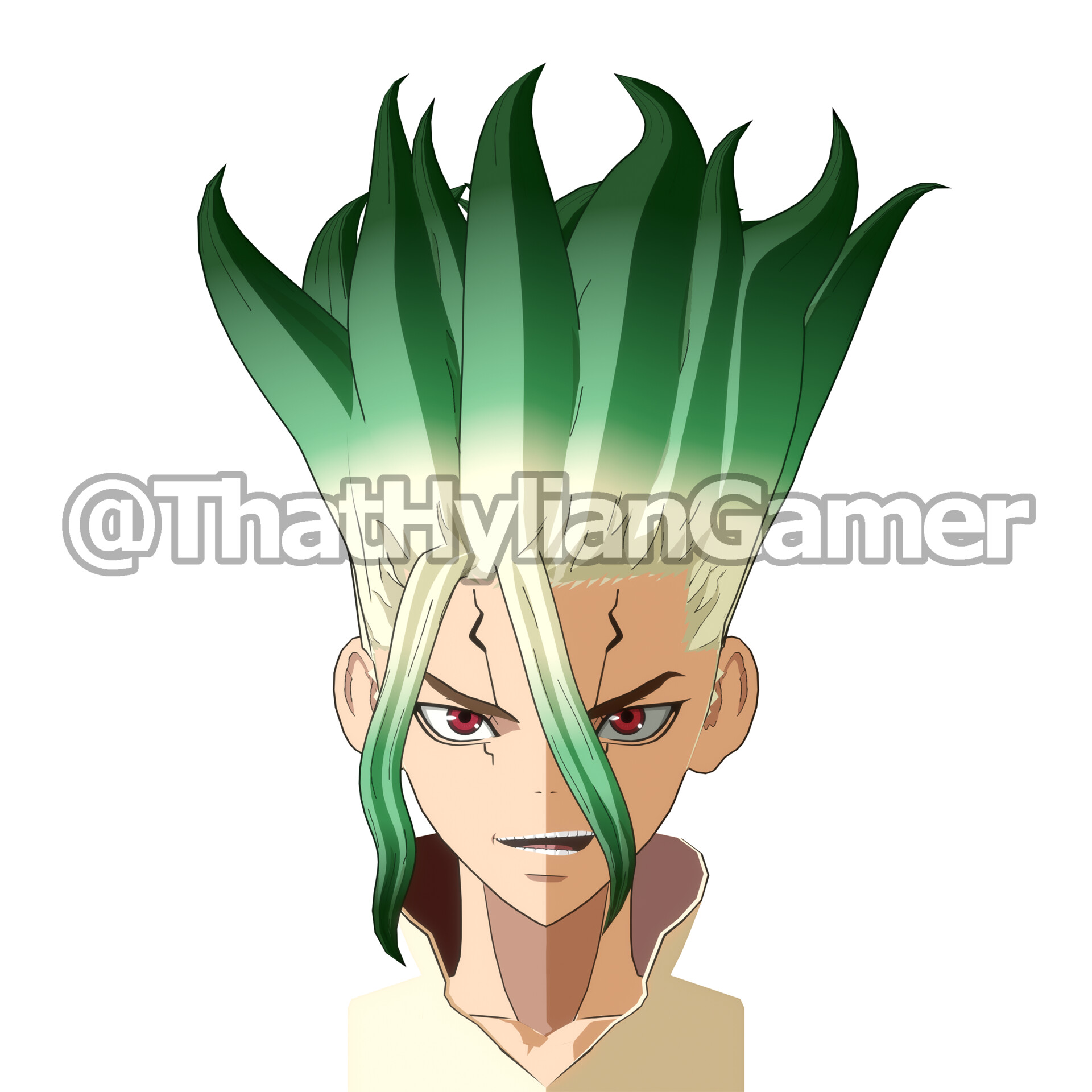ArtStation - Senku Ishigami 3D Model WIP