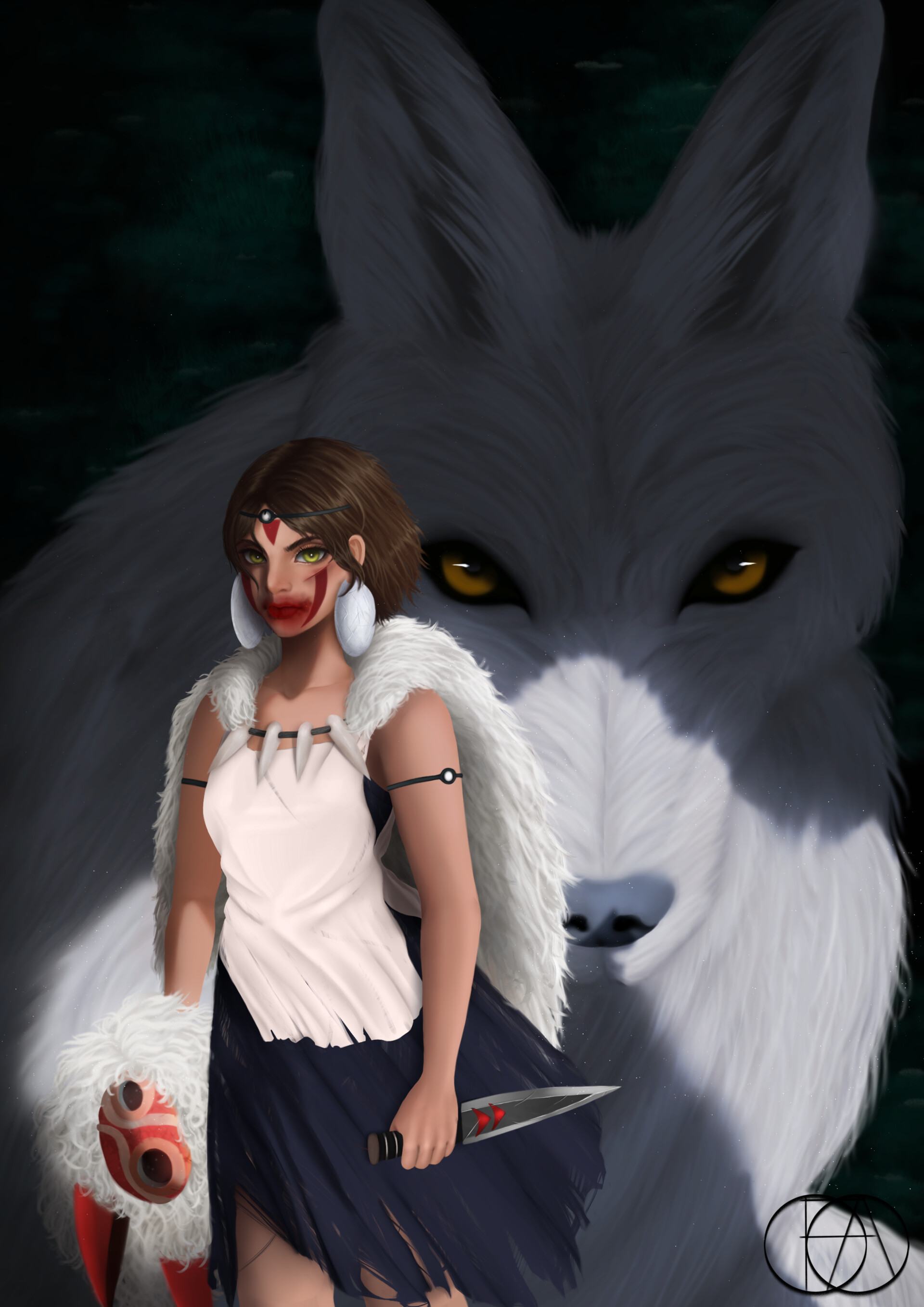 ArtStation - Princess Mononoke Redraw